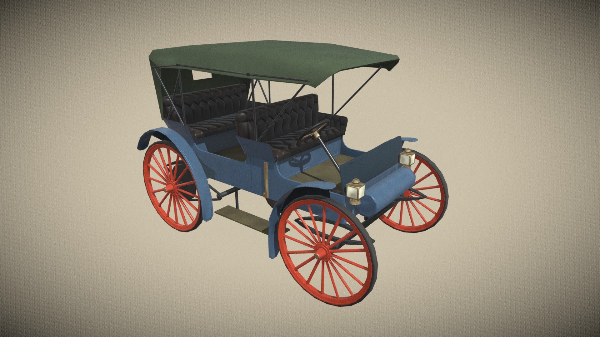 IHC auto-buggy highwheeler of 1907 - Buy Royalty Free 3D model by ...