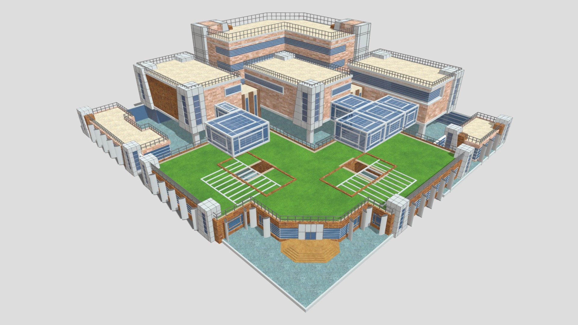 0147 - Modern Building - Buy Royalty Free 3D model by Vertex - Egyptian ...