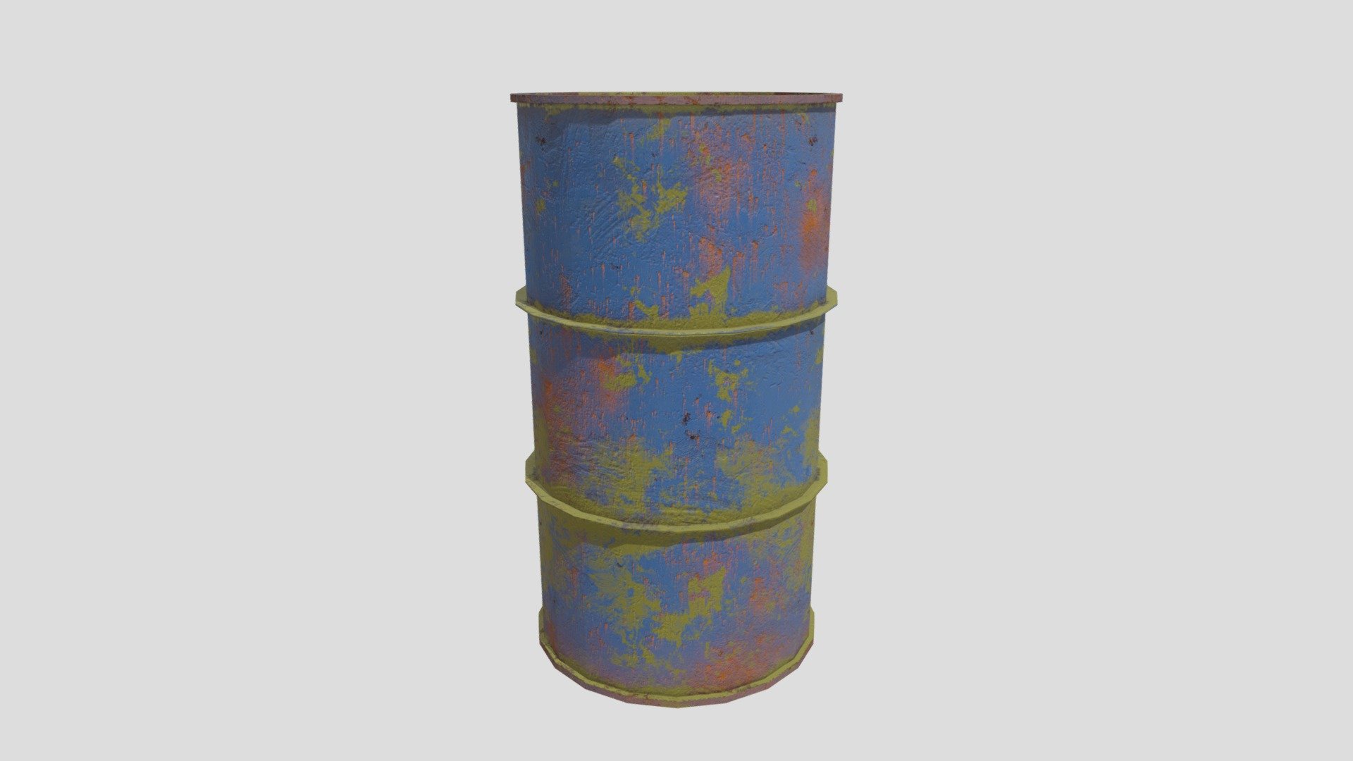 Blue Barrel Asset - 3D model by tiffdaviesart [c7d7b53] - Sketchfab