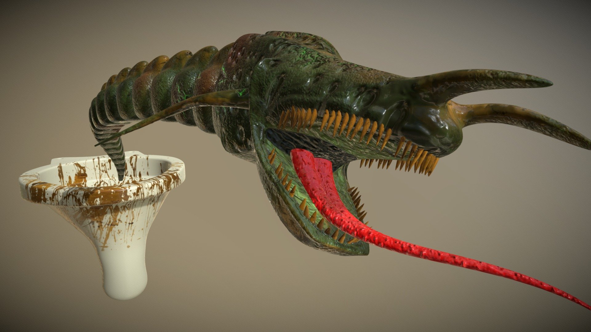 ТУАЛЕТНЫЙ МОНСТР | TOILET MONSTER - 3D model by prestupnikn1 [c7d8806 ...