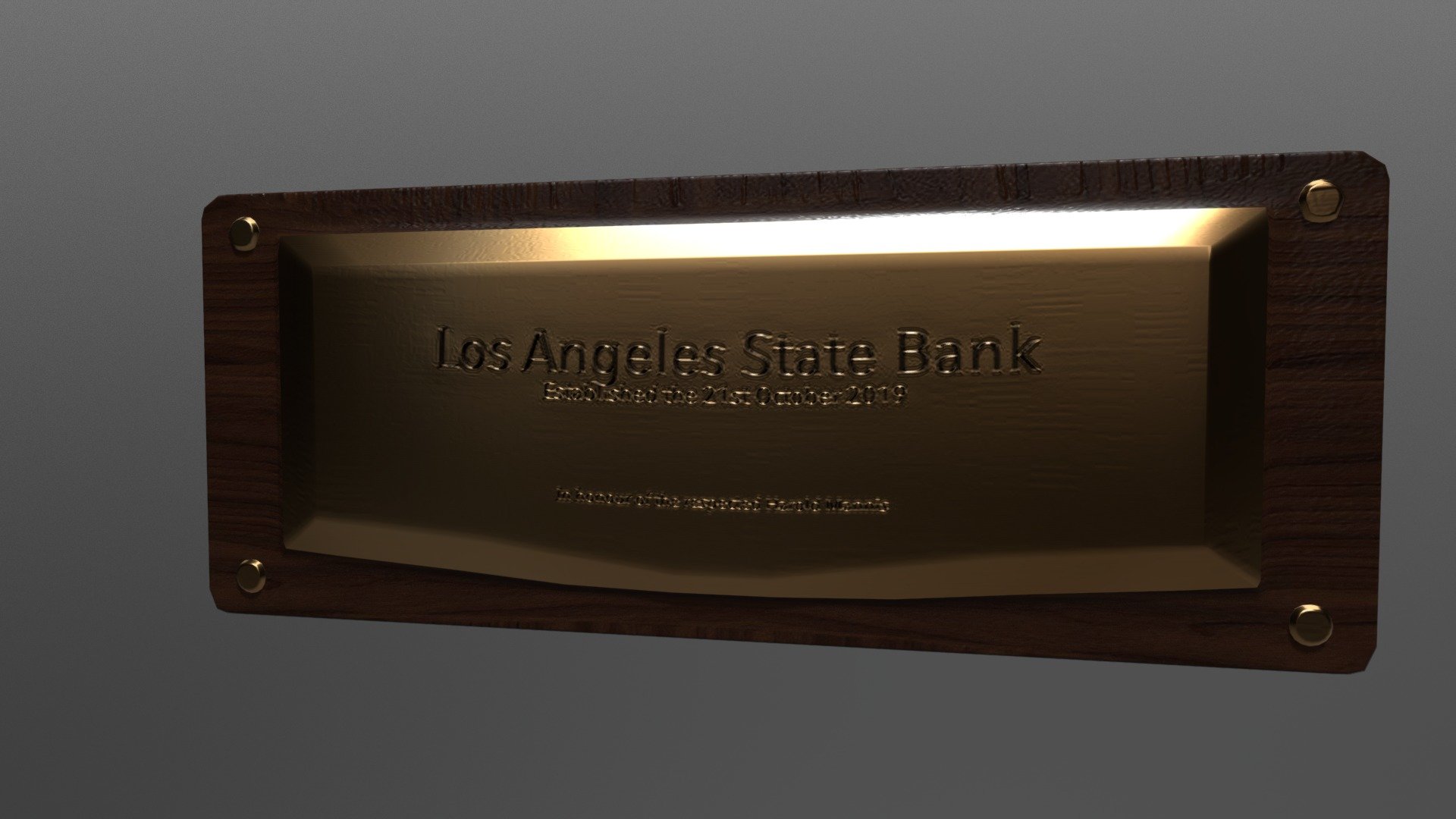 Bank Exterior Plaque - Download Free 3D model by abdillaamy [c7d886e ...