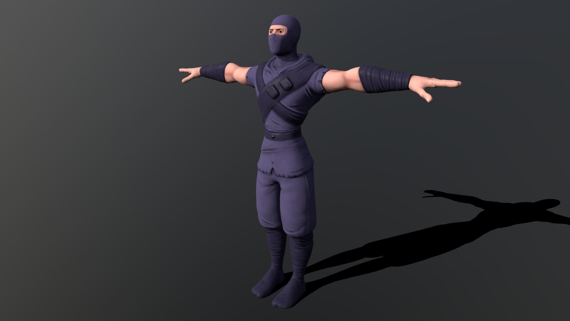 Ninja character rigged 3d model - Download Free 3D model by Saad Asif Attari (@saadasifattari ...