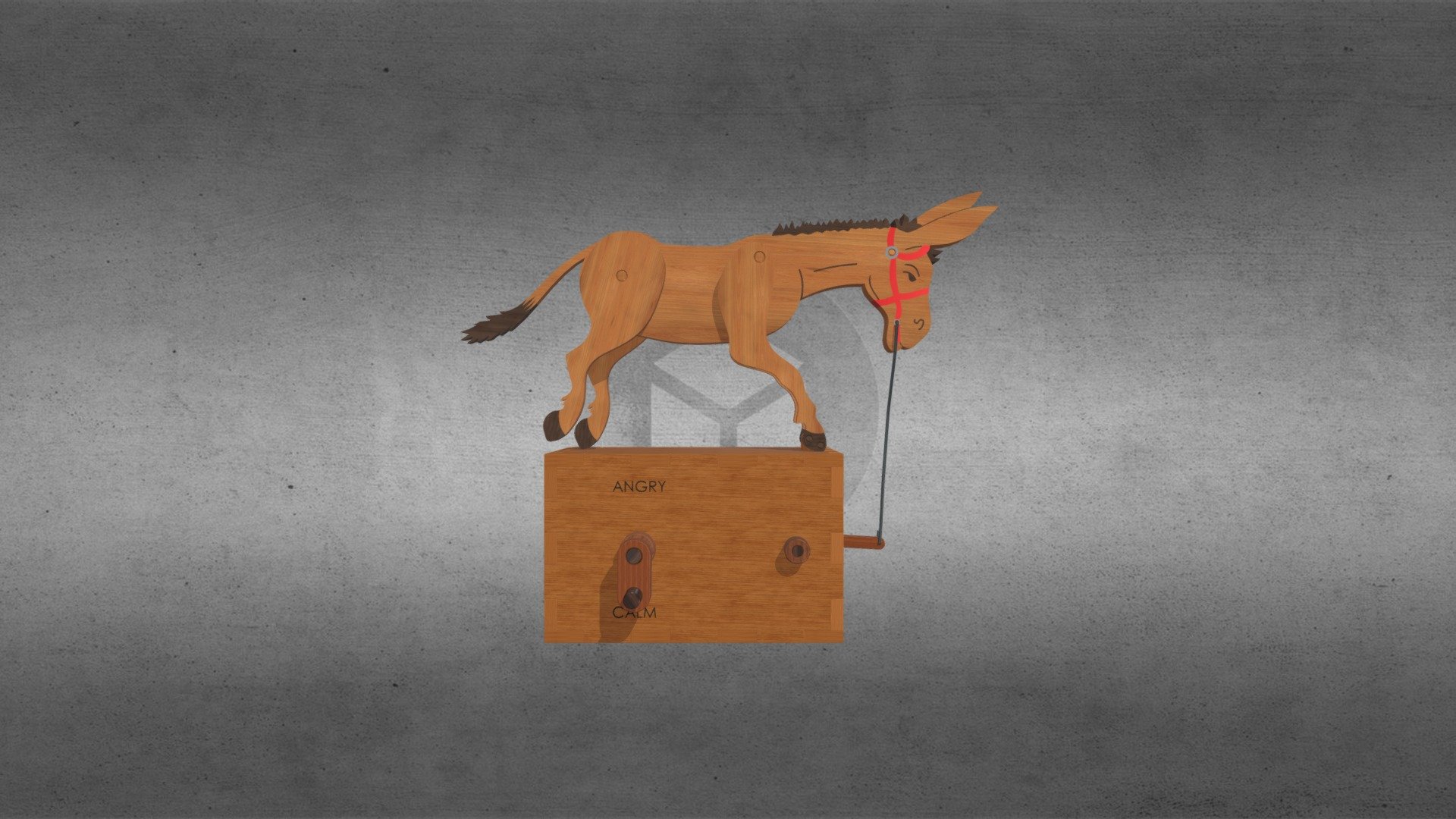 Kicking Donkey Automata Wooden Toy - Download Free 3D model by ...