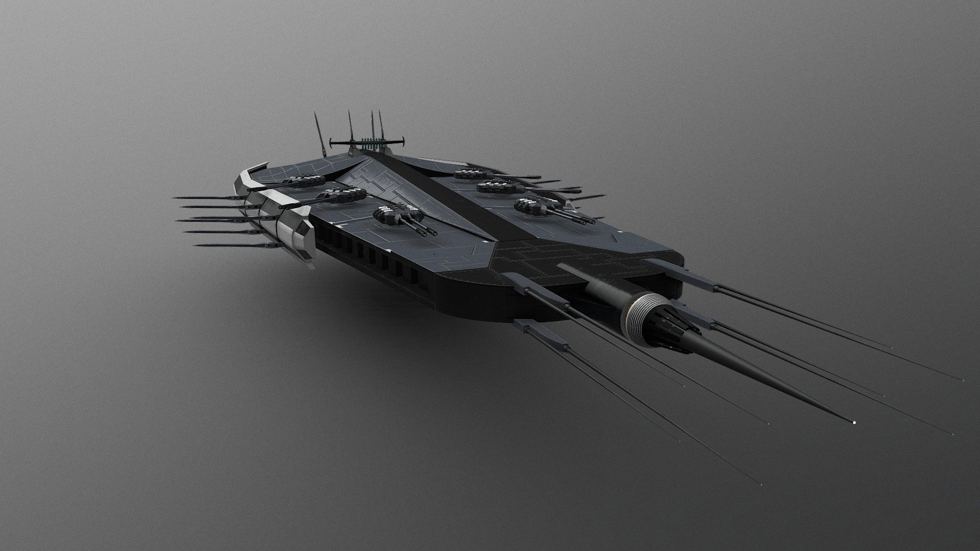 Scimitar-class attack destroyer - 3D model by krolesz94 [c7e0ae8 ...