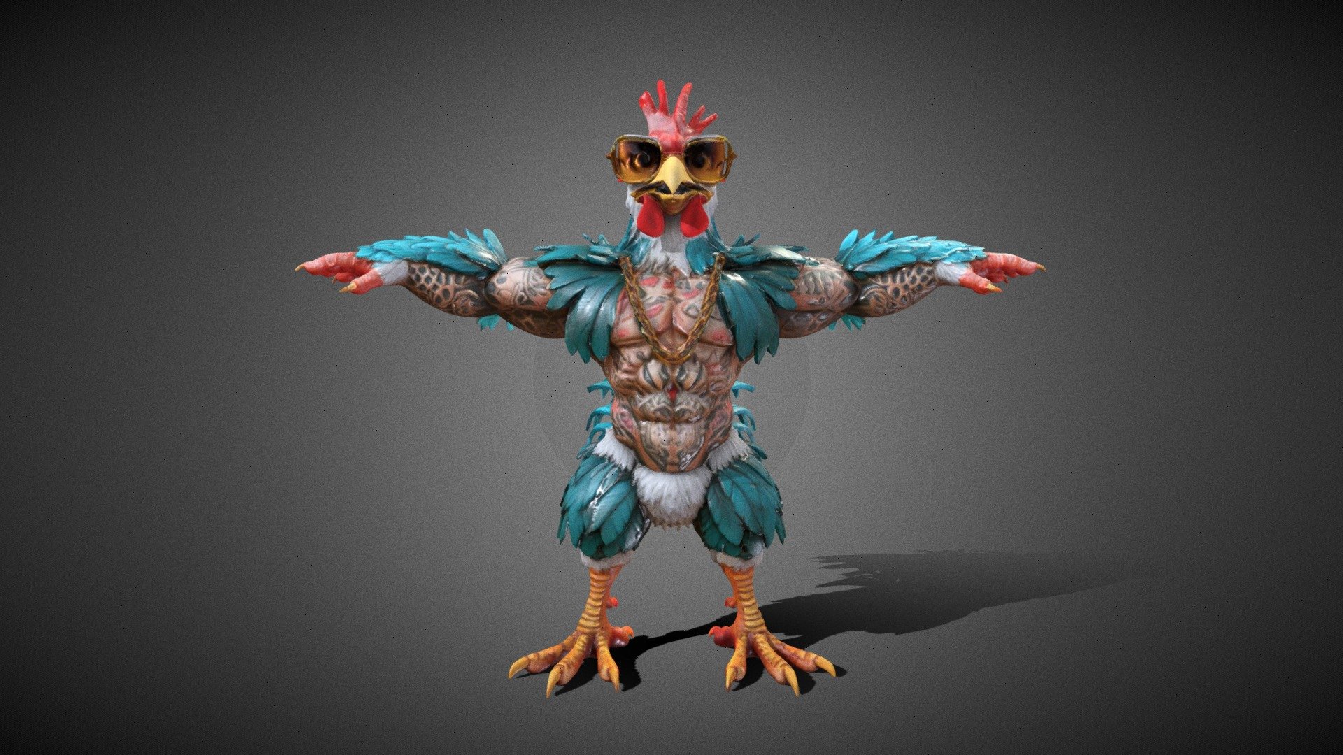 Bro Chicken - Download Free 3D model by SAVA (@sava.id) [c7e2af9 ...