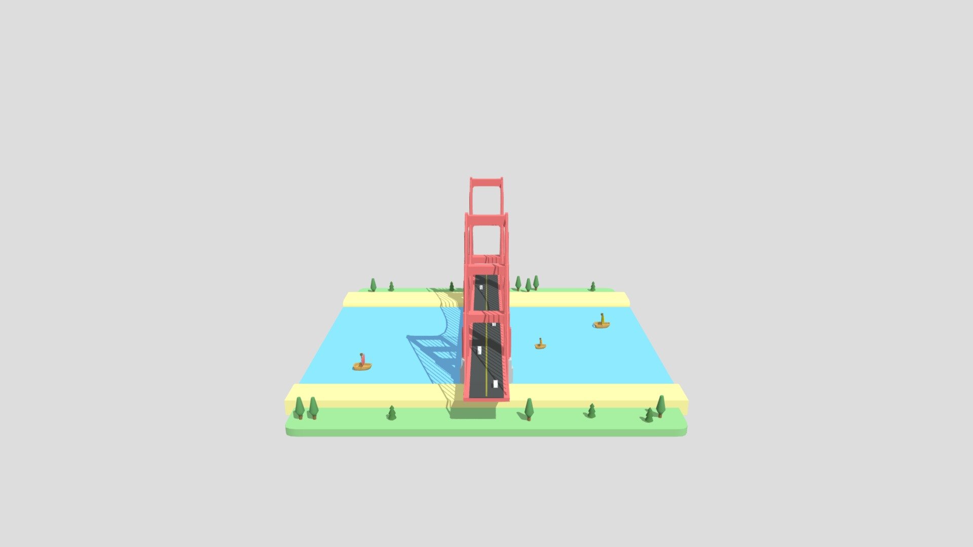 Golden Gate Bridge - 3D model by valentindavre [c7e33d5] - Sketchfab