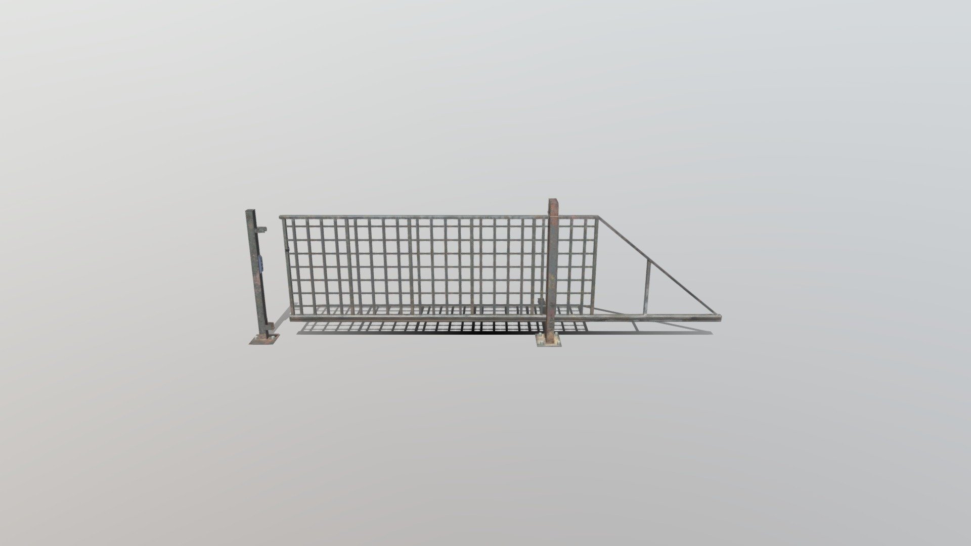 automatic metal gate - 3D model by Philoart-FilipPasierbek [c7e5944 ...