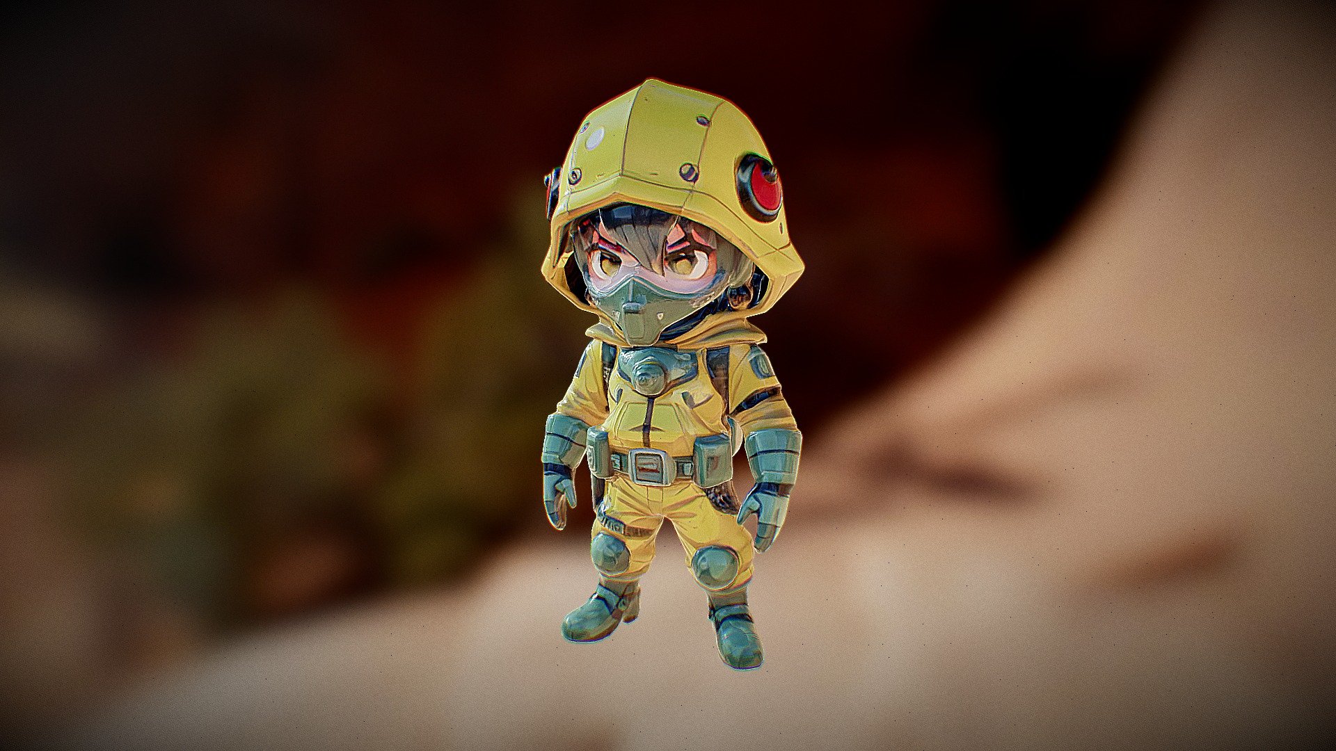 Chibi Hazard Survivor - 3D model by gL0b3 [c7e8b8b] - Sketchfab