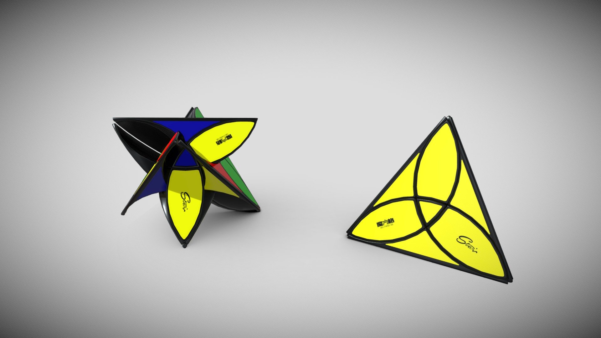 QiYi Clover Pyraminx - 3D model by SonnyG1 [c7e9766] - Sketchfab