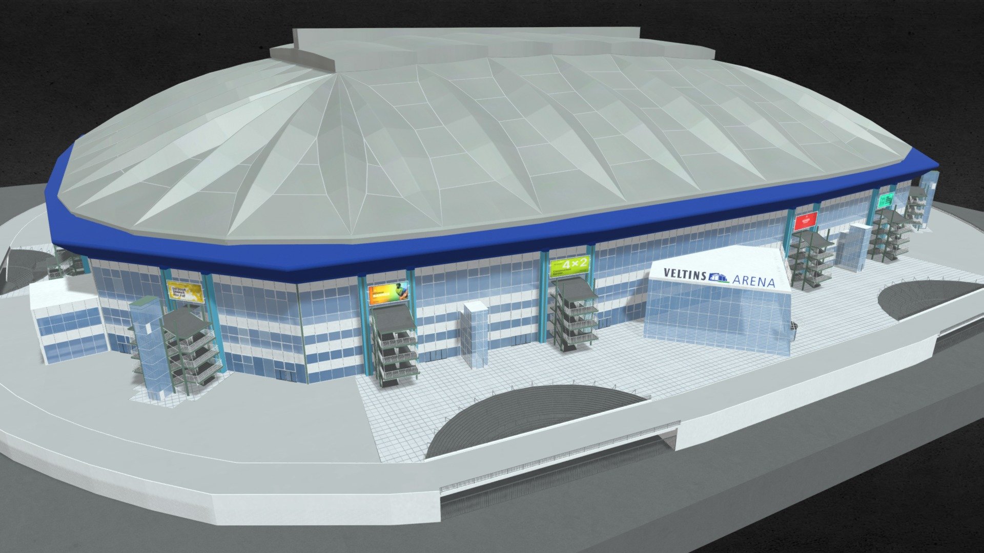 Veltins Arena Germany - 3D model by nuralam018 [c7ea239] - Sketchfab