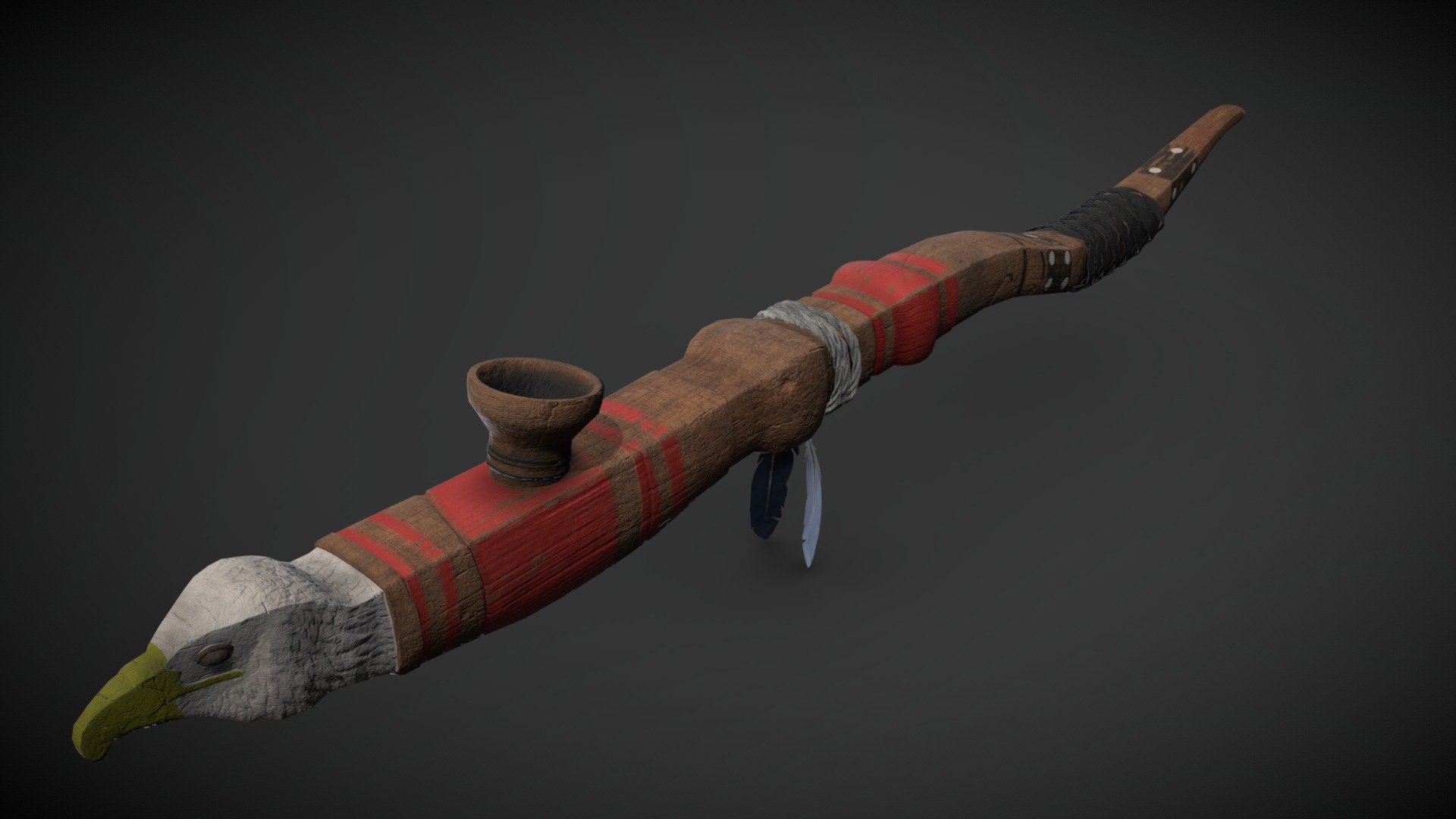 Ceremonial Peace Pipe - 3D model by frankie.duck15 [c7ee351] - Sketchfab