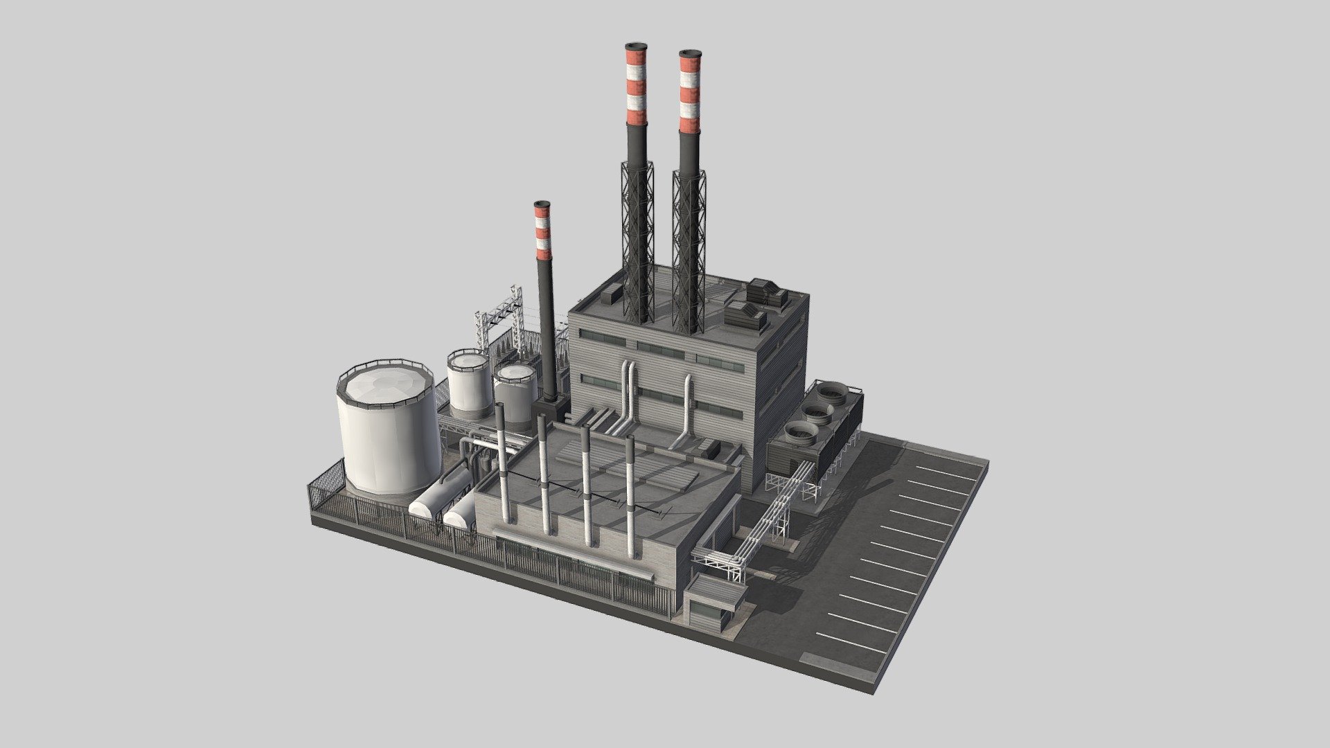 Natural Gas Power Plant (cities:skylines Assets) - Buy Royalty Free 3D ...