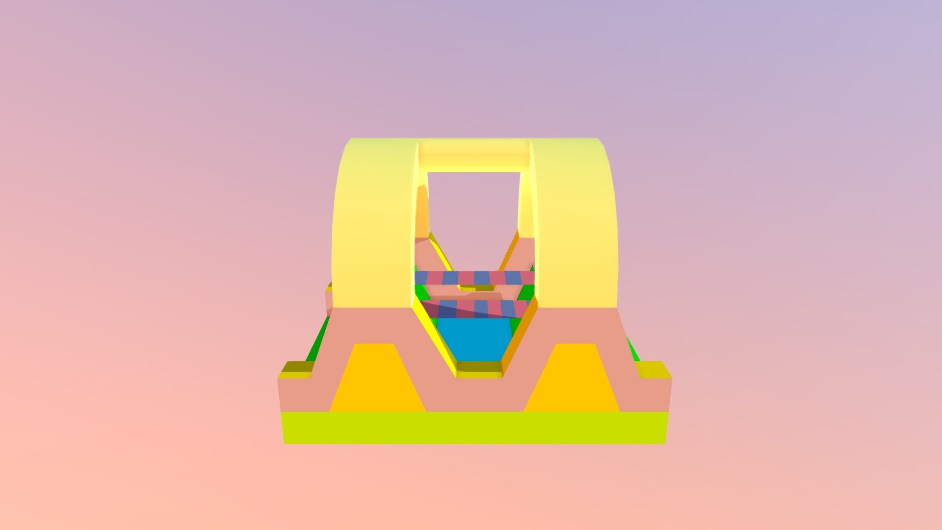Pixel Run Rope Bridge 5,2m - 3D model by Jump Rental (@Jumprental ...