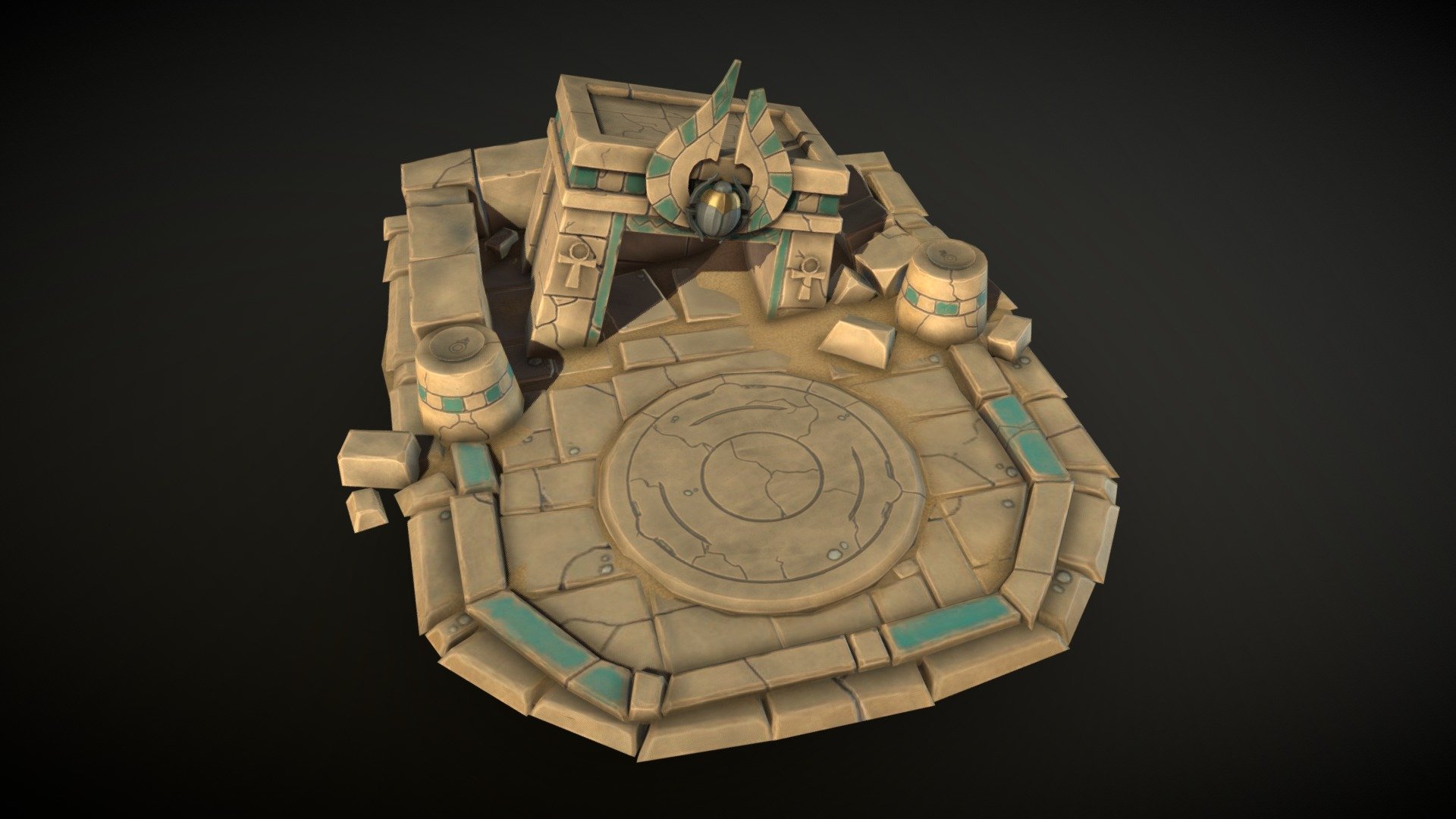 Stylized Pharaoh's crypt - 3D model by mr.vavilichev [c7f982d] - Sketchfab