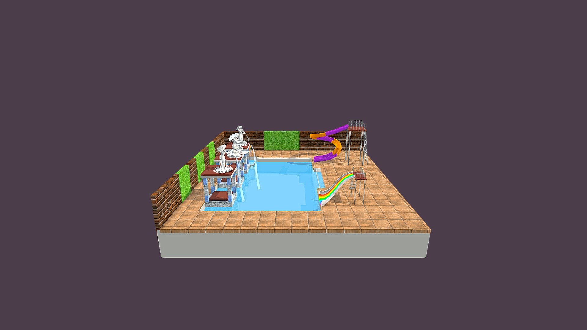 swimingpool - 3D model by Ankesh.Kumar [c7fb7dd] - Sketchfab