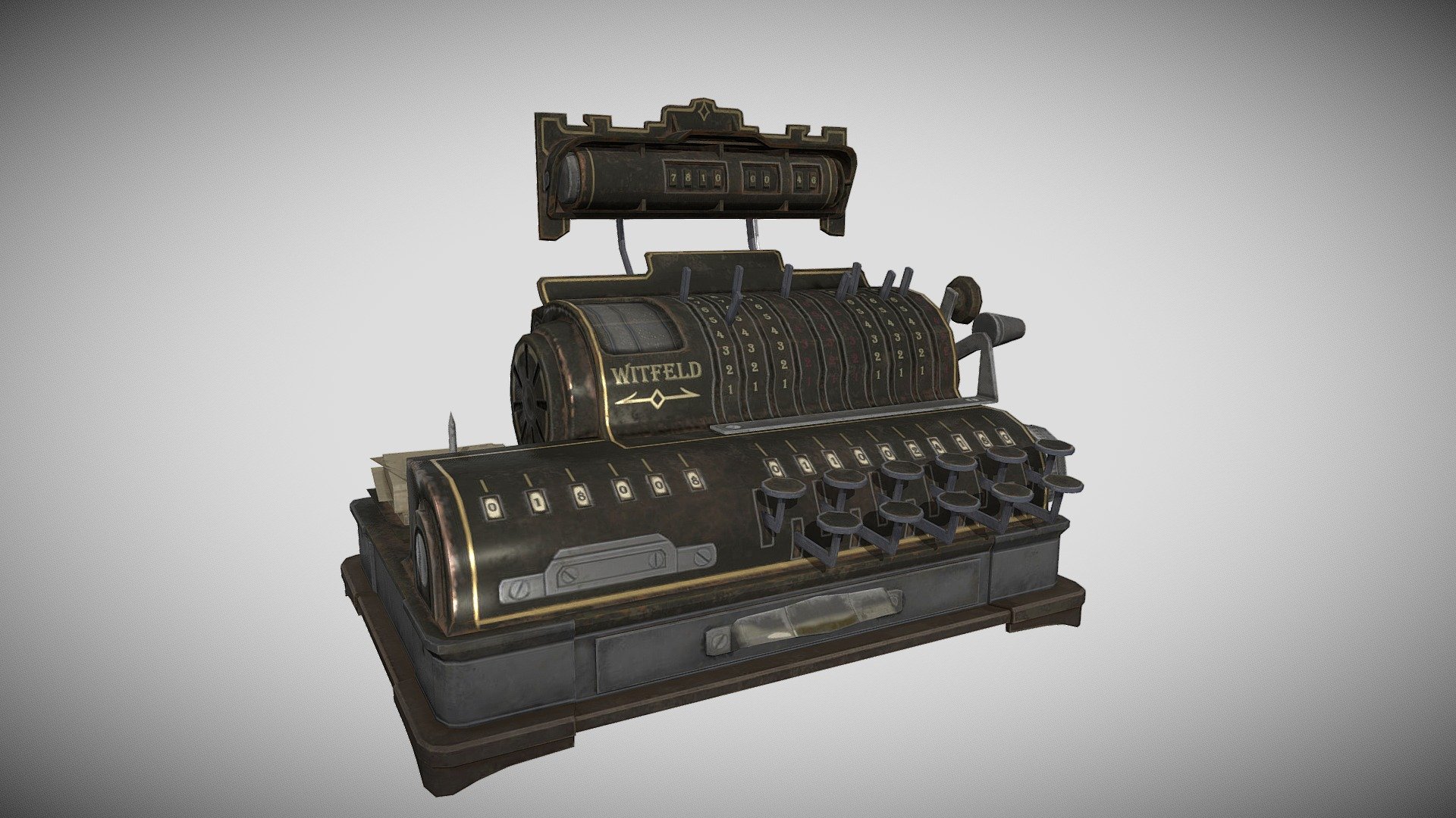 Dishonored Mechanical calculator - 3D model by S0na [c7fbdc6] - Sketchfab