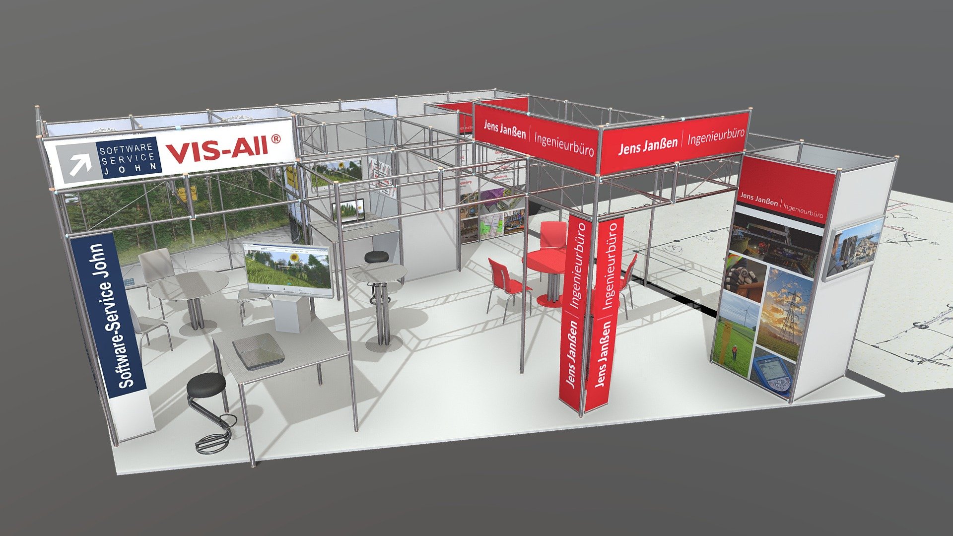 Intergeo 2019 Messestand Planung (Version 2) - 3D model by VIS-All-3D ...