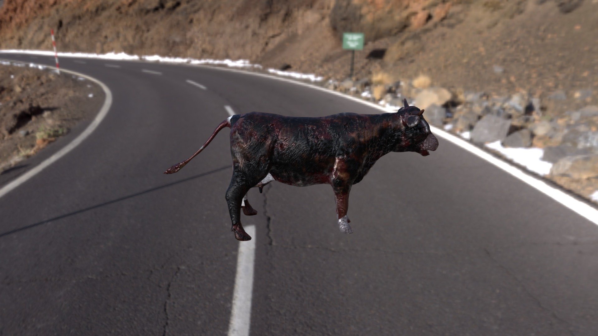 Cow dead burned - 3D model by wetpwnage [c7fcf0d] - Sketchfab