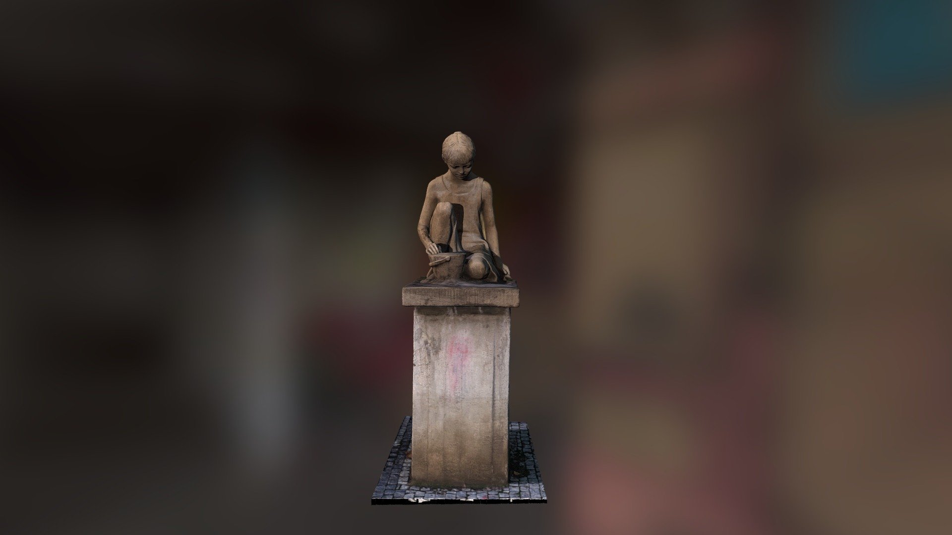 A statue of a child - Download Free 3D model by aldokezer [c7fdc1b ...