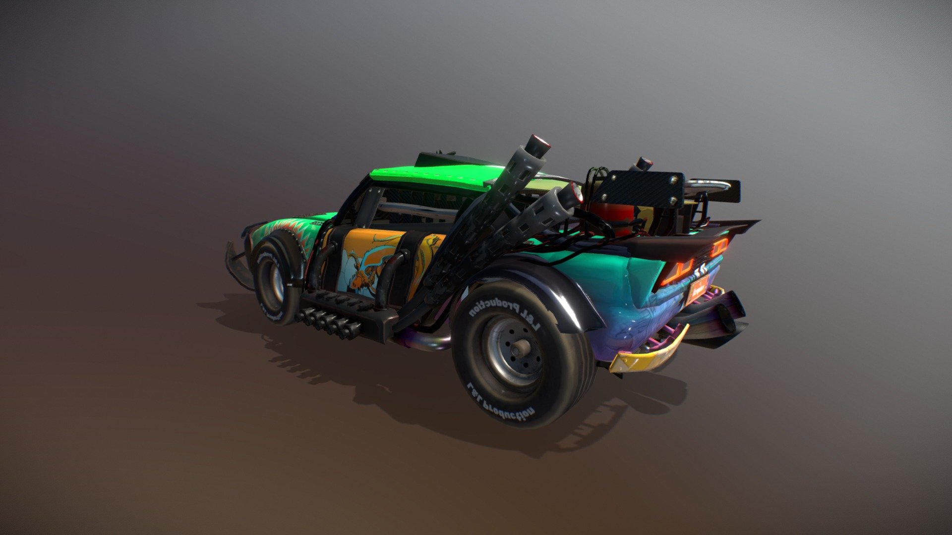 The BattleCar - 3D model by ecrapince [c7fecab] - Sketchfab