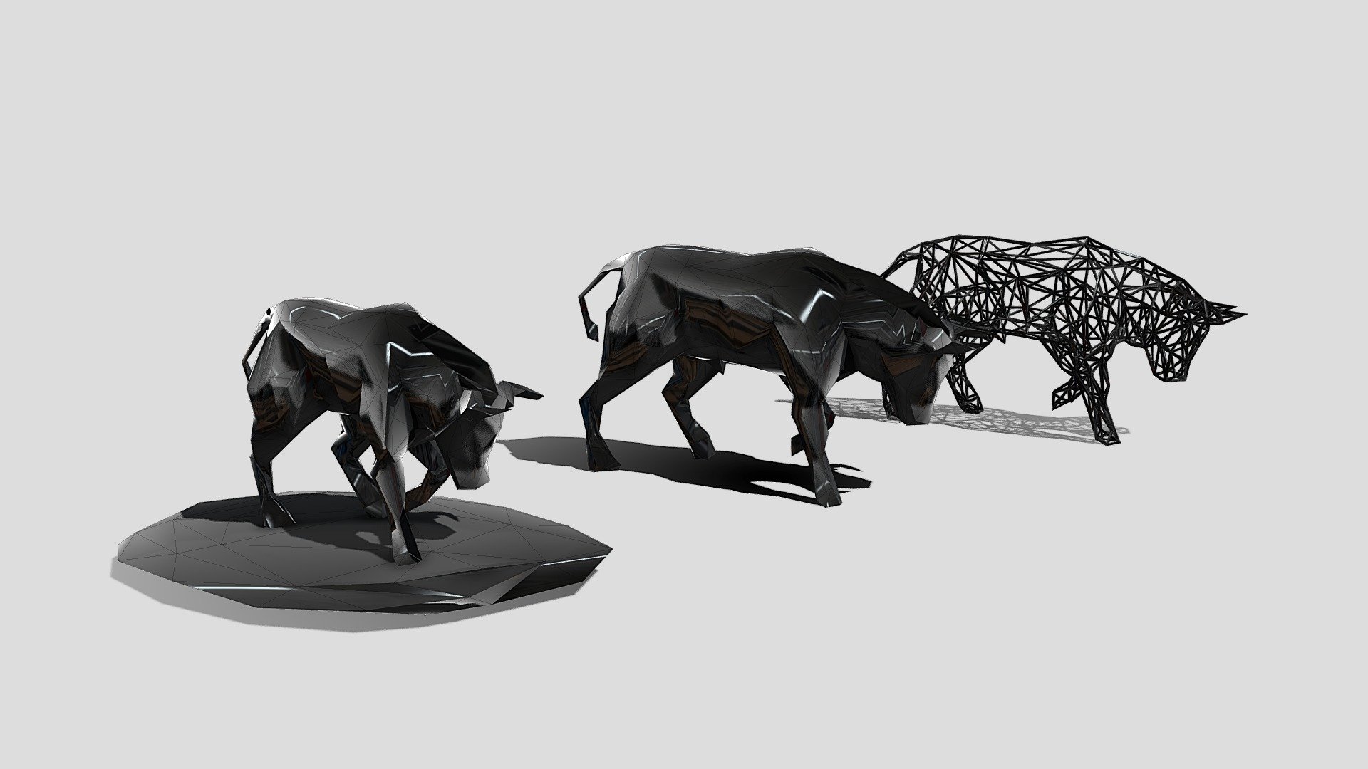 TORO - BULL - VOXEL - LOWPOLY - WIREFRAME - 3D model by escala.libre.mx ...
