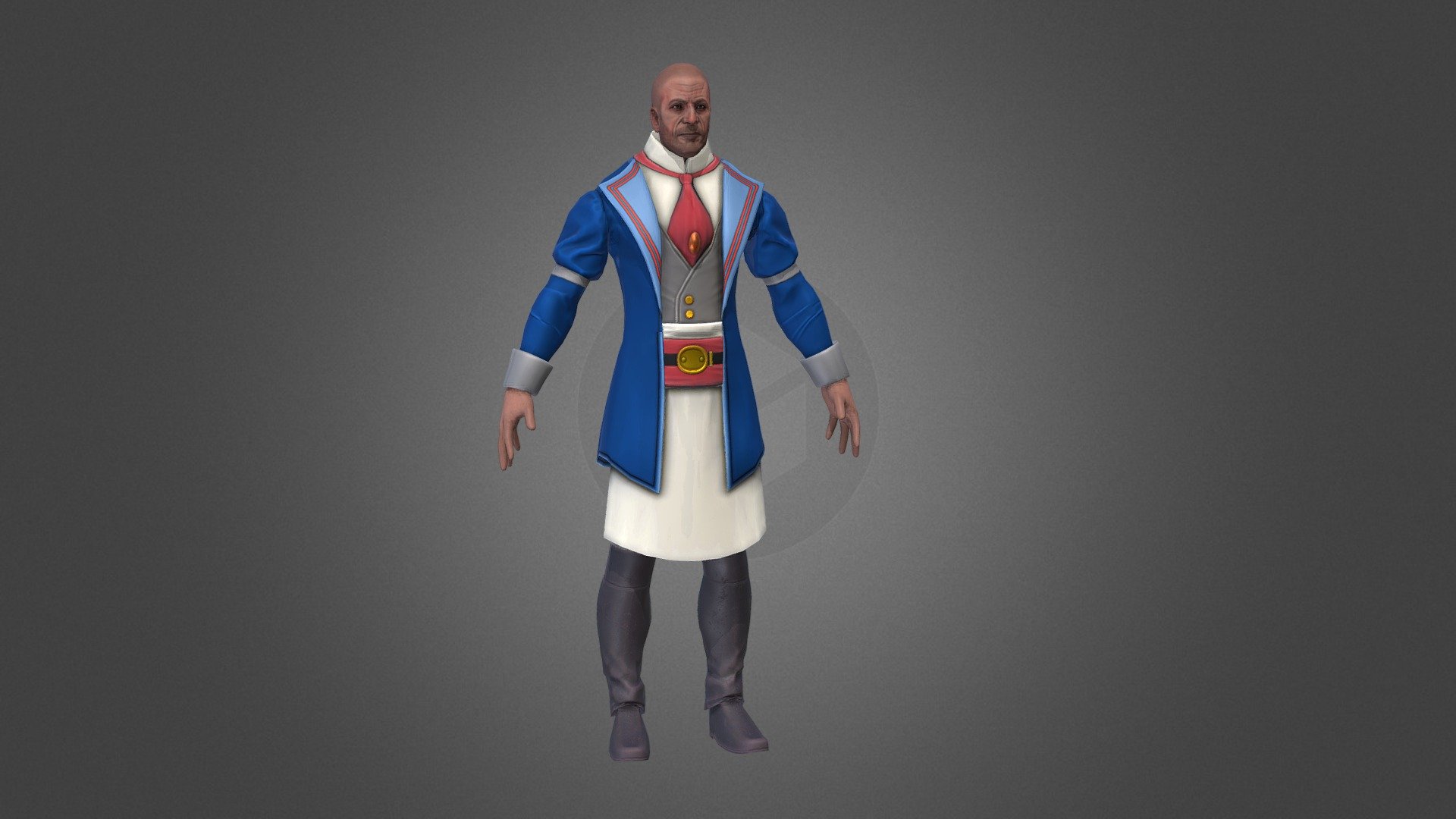 Male Shopkeeper Blue - 3D model by Portalarium [c809231] - Sketchfab