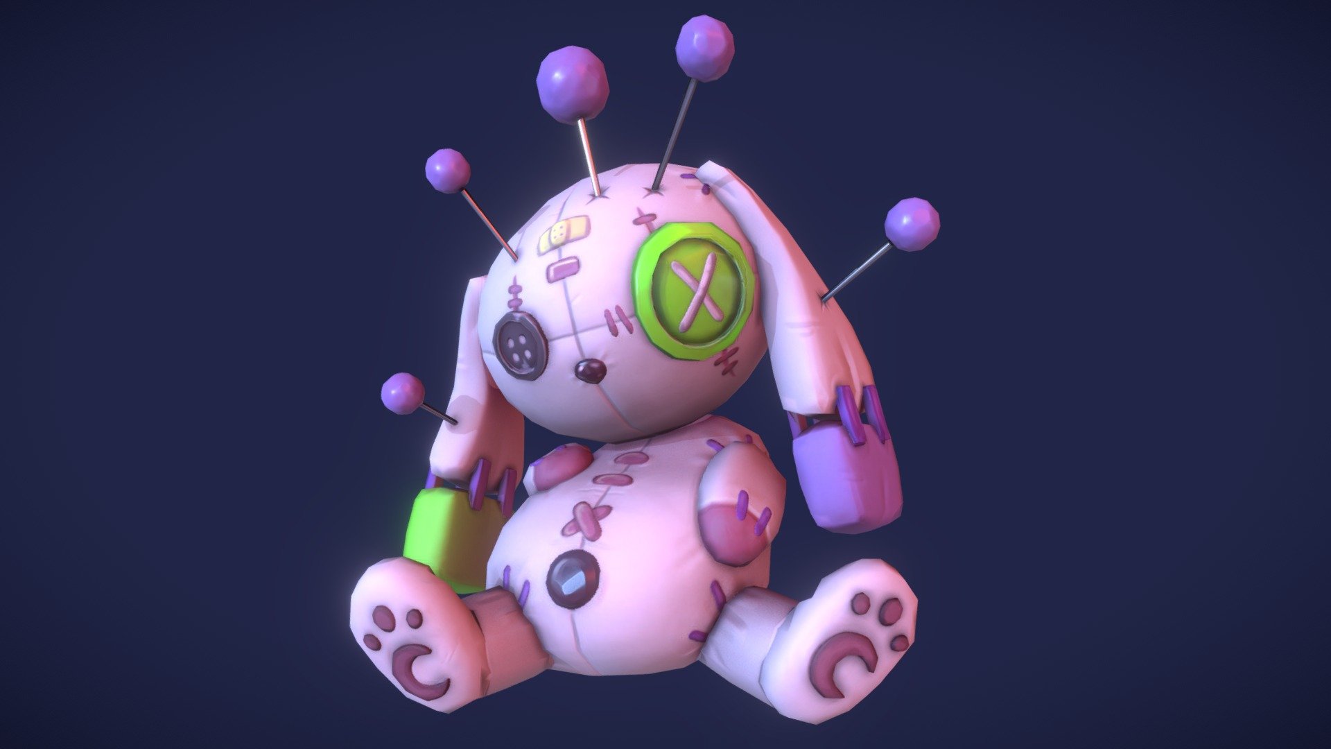 Bunny Plushie - Stylized Game Ready Asset - 3D model by Răzvan Luca ...