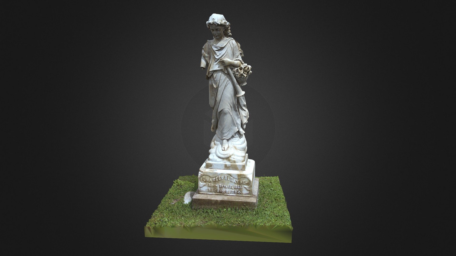 Headstone of Charles B. Bayne - Mobile, AL. - Download Free 3D model by ...