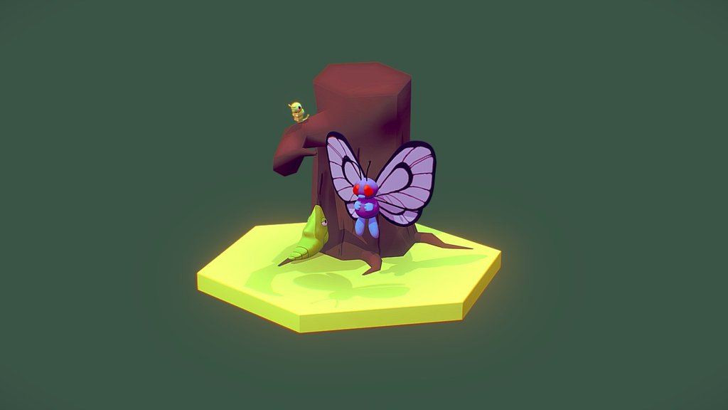 Caterpie Family - 3D model by Tom Barboza (@tombarboza) [c811c1a ...