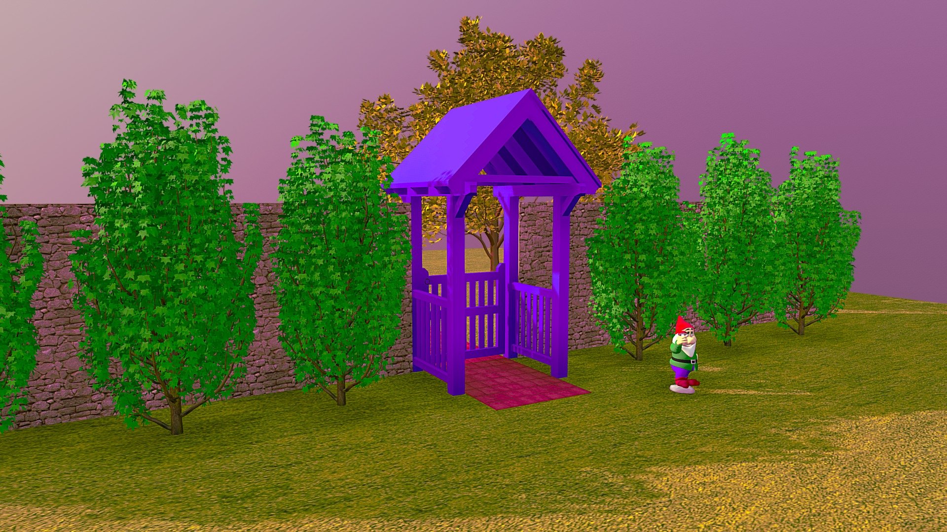 garden gate - 3D model by virgil12 [c8140a6] - Sketchfab