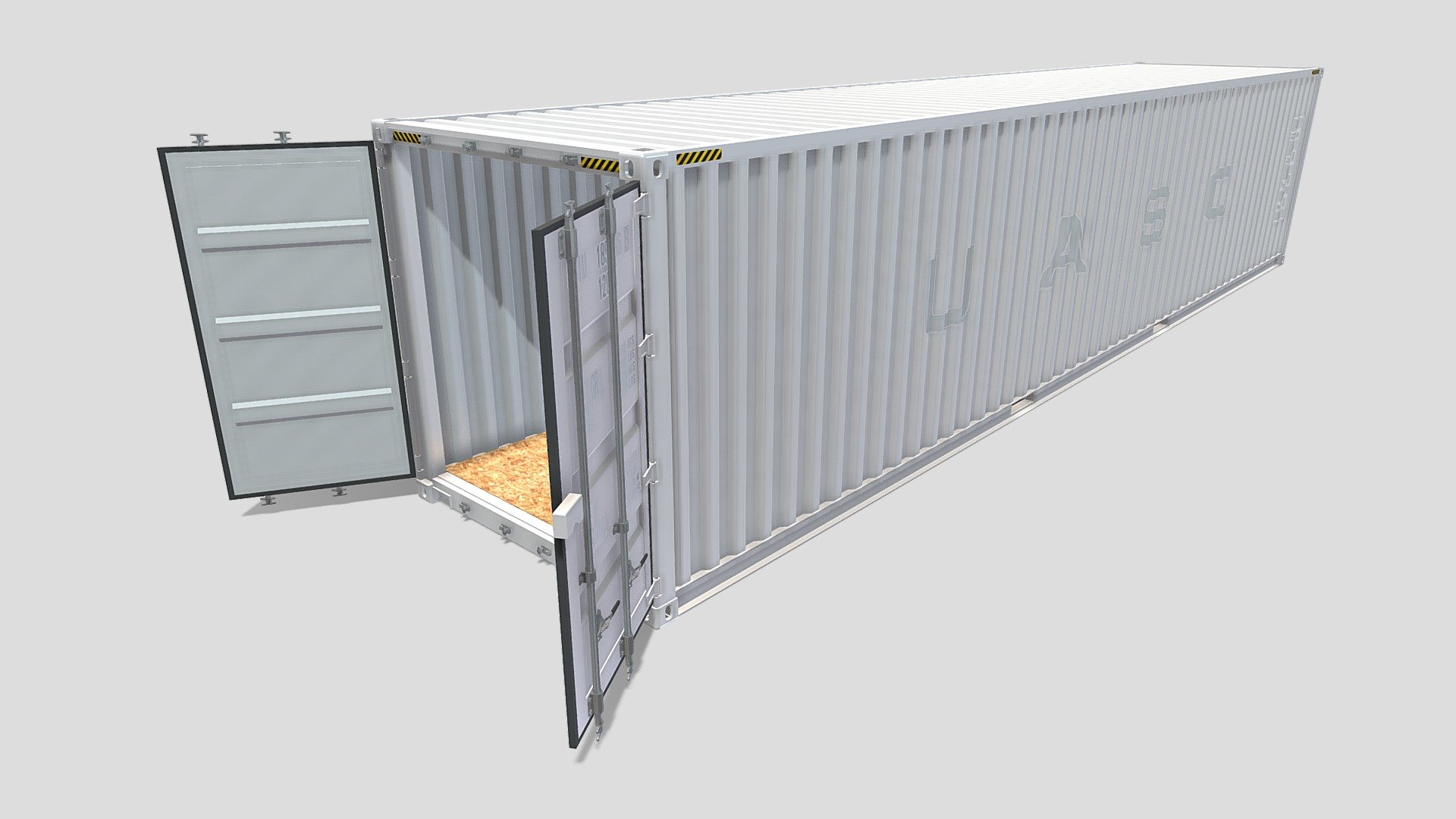 40ft Shipping Container UASC v2 - Buy Royalty Free 3D model by ...