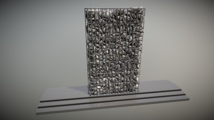 Gabion-retaining-walls 3D models - Sketchfab