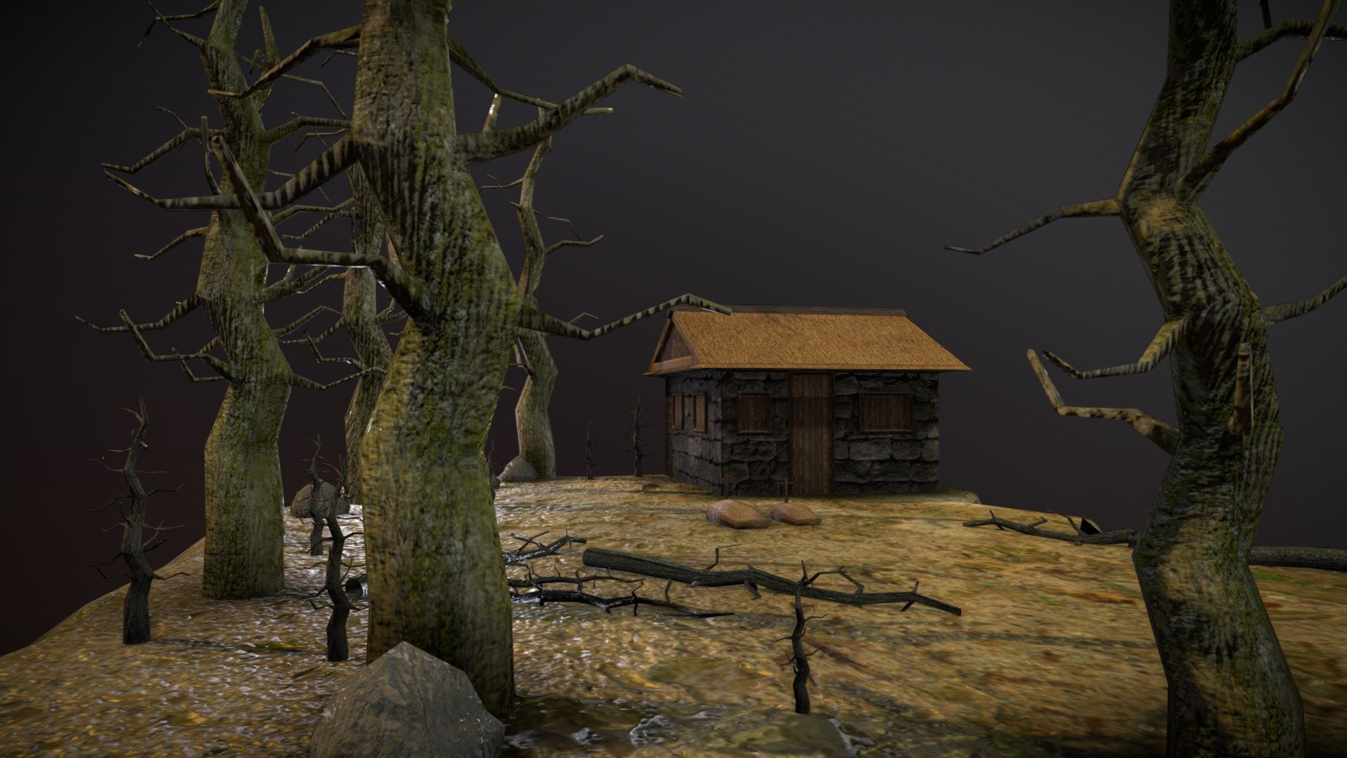 Cliff cabin model - 3D model by IGO Productions (@igoproductions ...