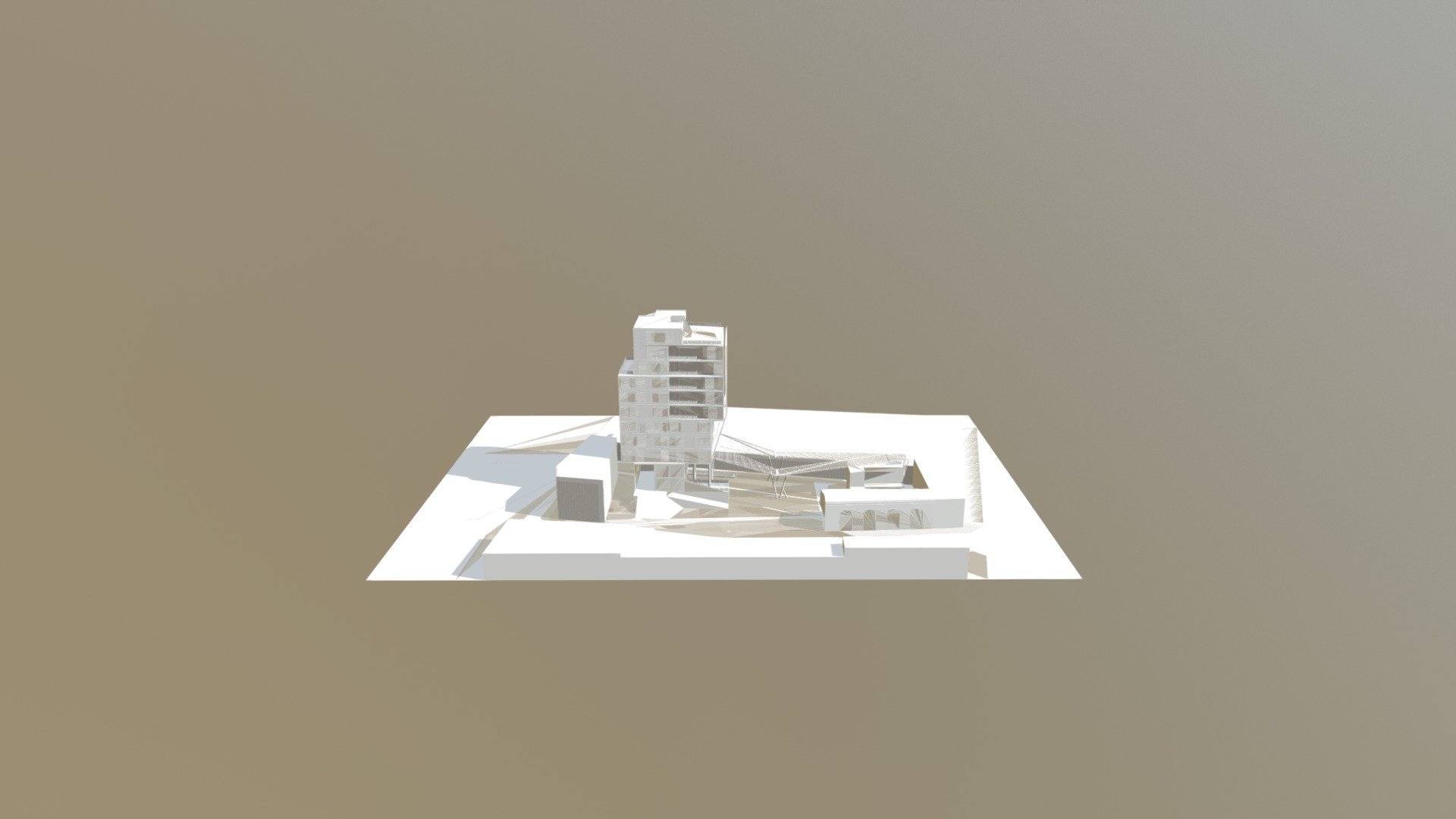 mixed use building. - 3D model by Leonardo.Gomez.Teller [c82bcea ...