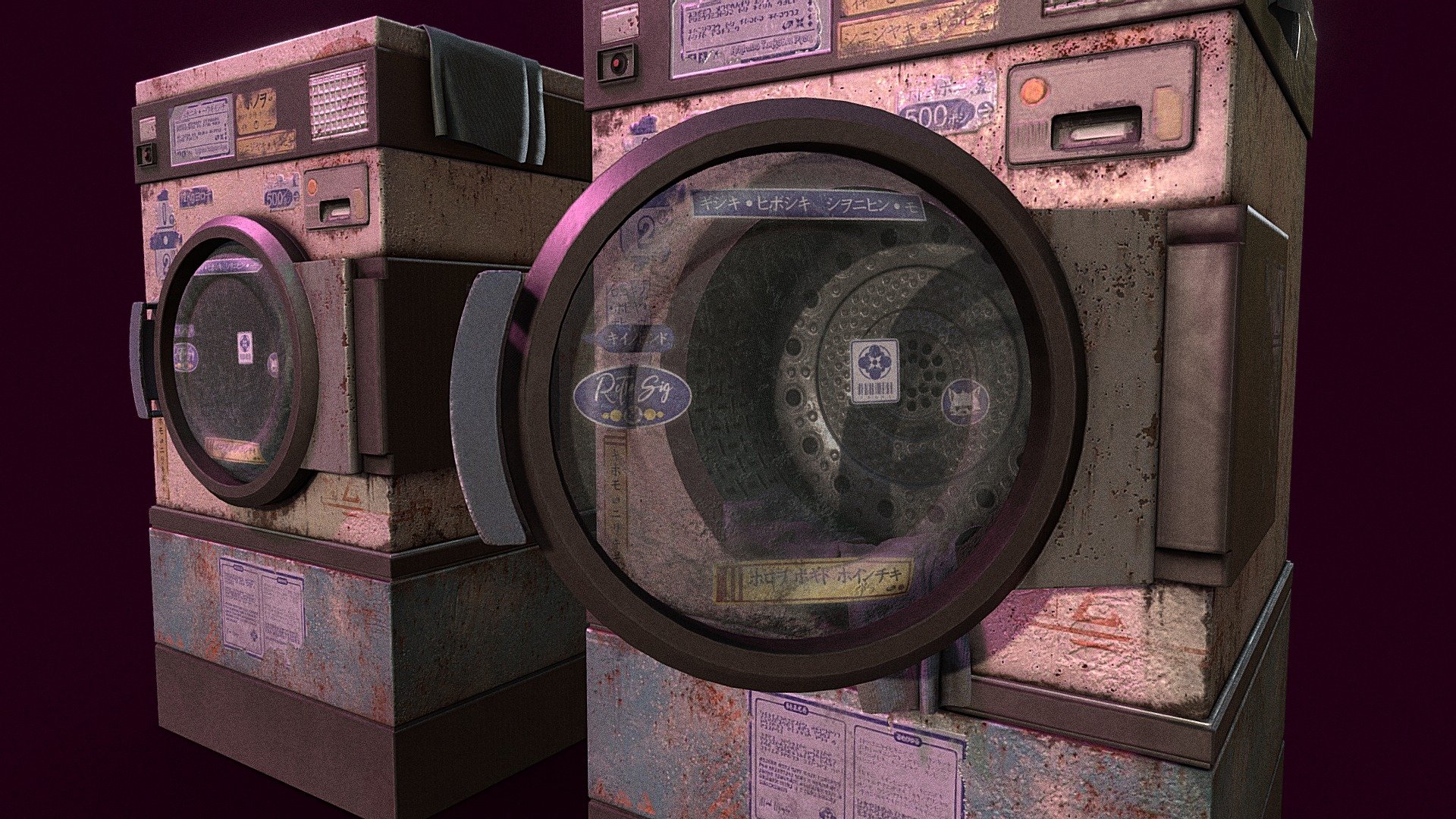 Washing machine (2K) (2 Variations) - Download Free 3D model by Minh ...