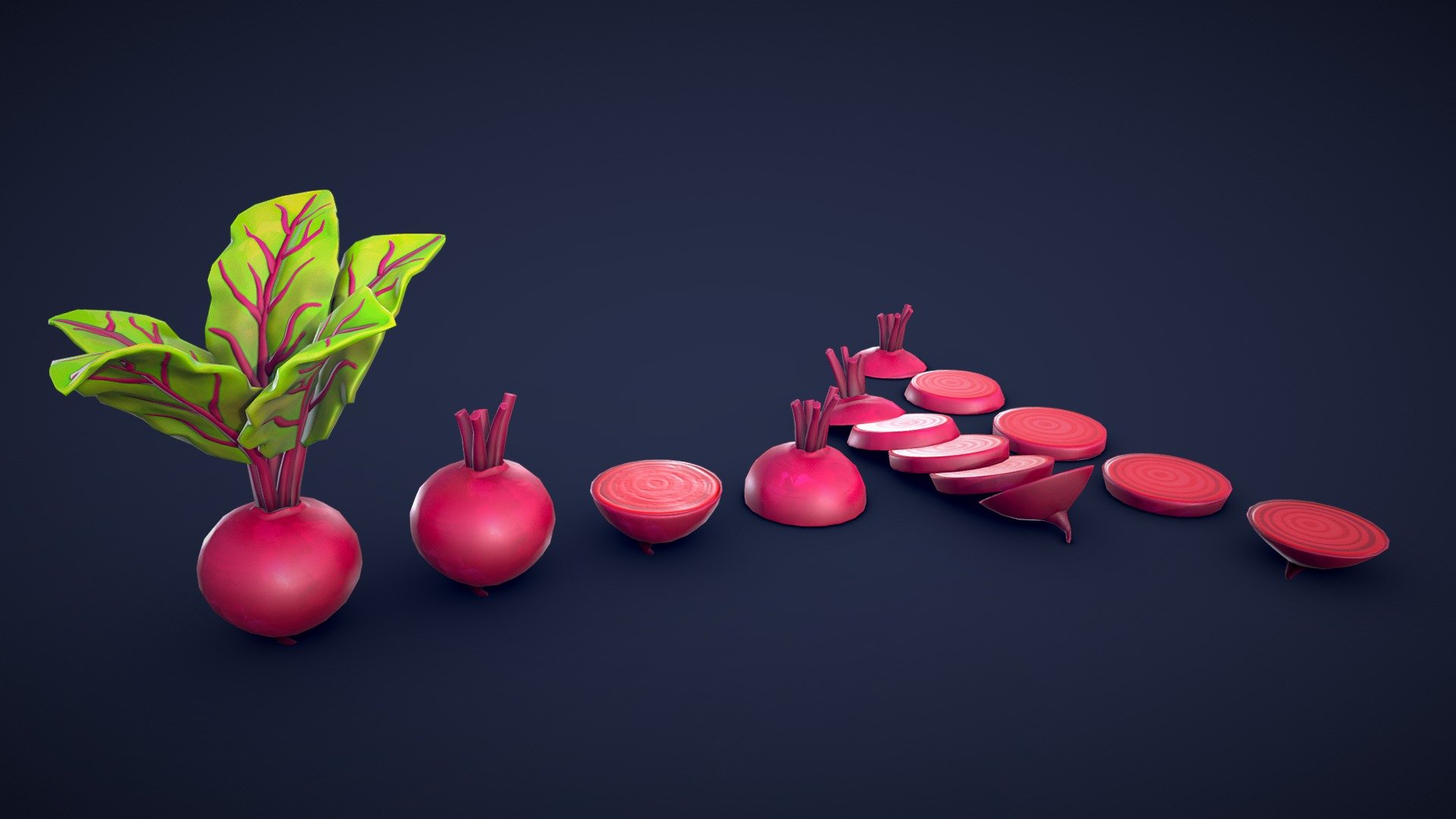 Stylized Beetroot - Low Poly - Buy Royalty Free 3D model by LarkArt ...
