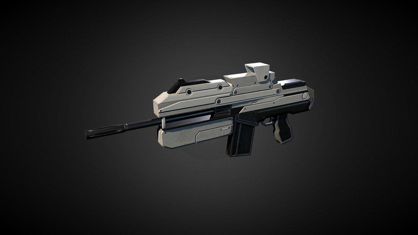 Low Poly Assault Rifle - 3D model by neil2412 [c834fc9] - Sketchfab