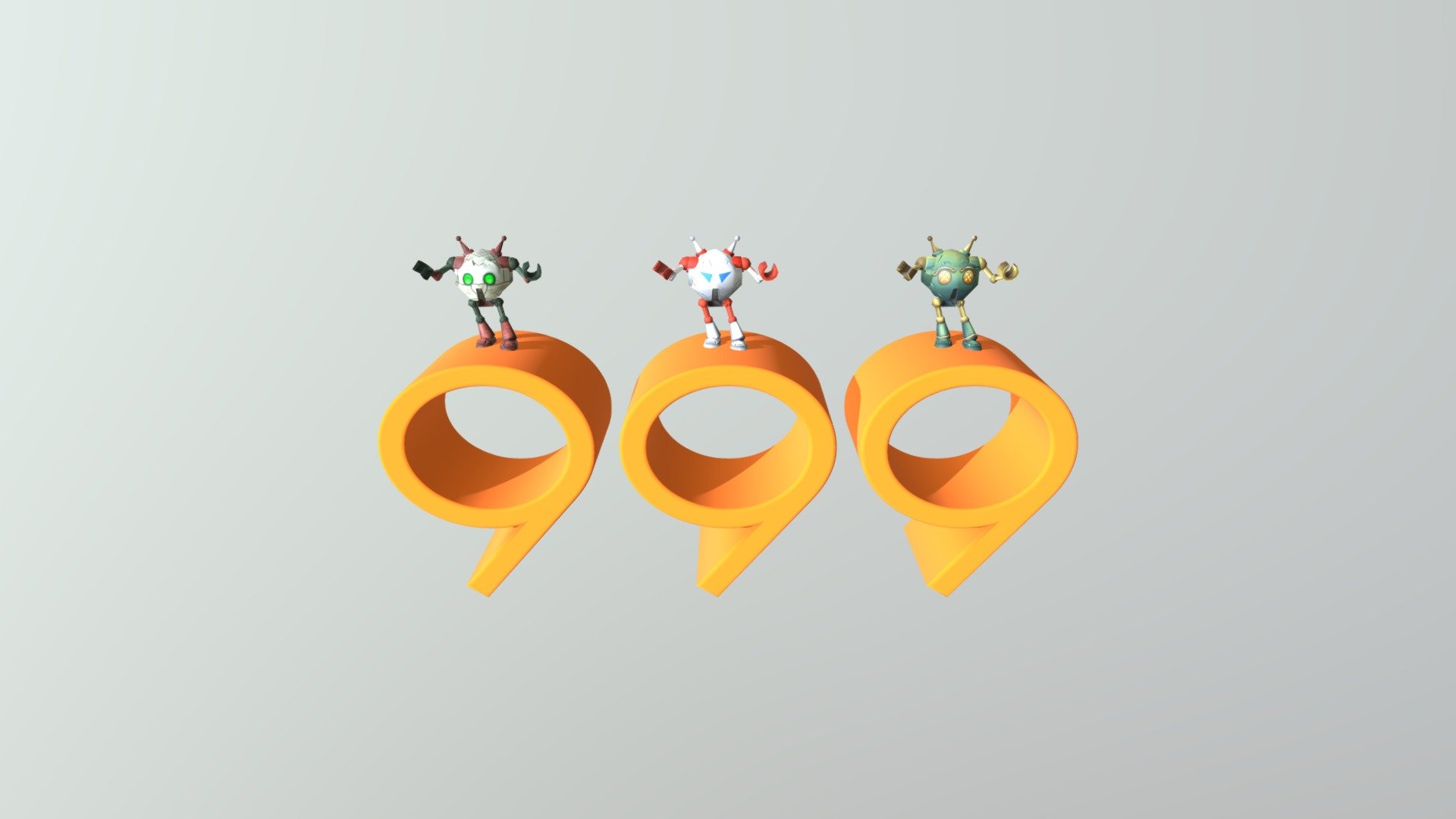 999logo2 - Download Free 3D model by pedro9 [c8389c0] - Sketchfab