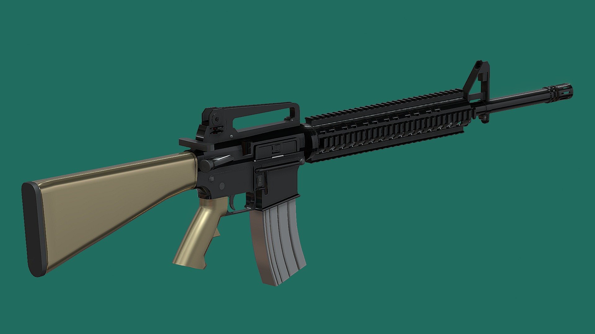 M16 SPR MOD-HZ - 3D model by momsboxtv [c838a1b] - Sketchfab