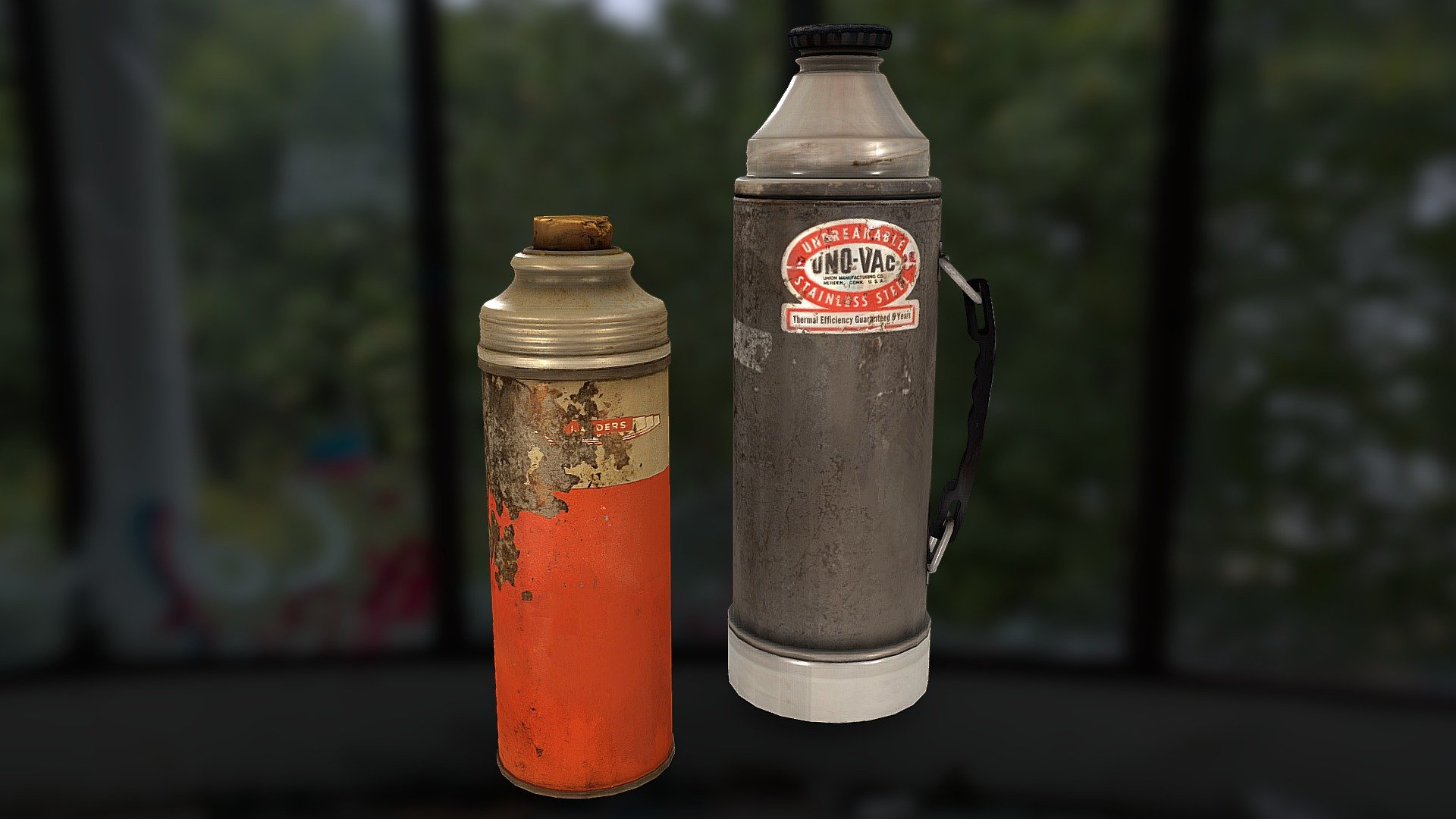 Rusty Canister and Thermos - Download Free 3D model by Lou ...