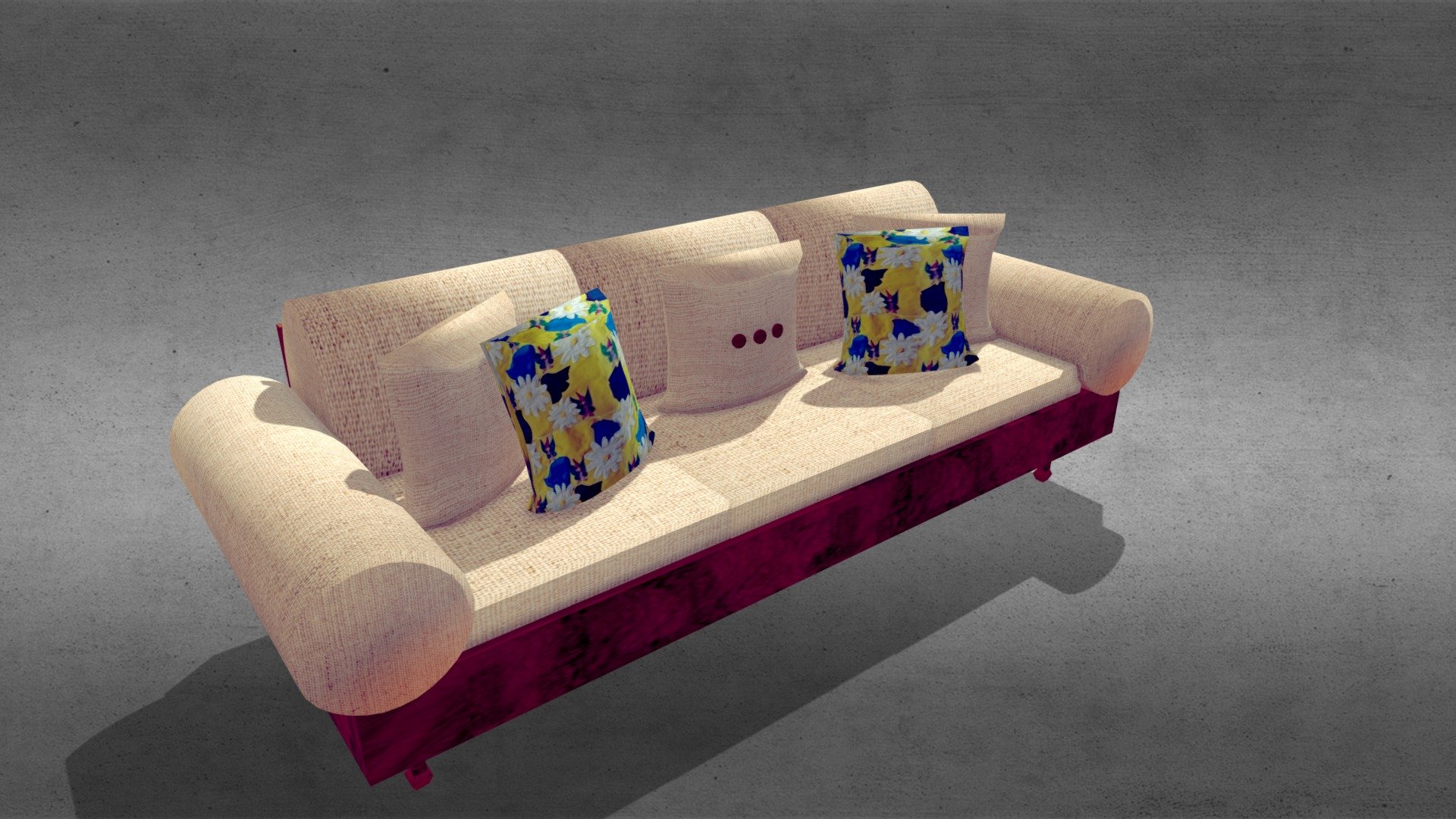 Rustic Cottage Couch - 3D model by Elly Filipic (@ellyfilipic) [c83f615 ...