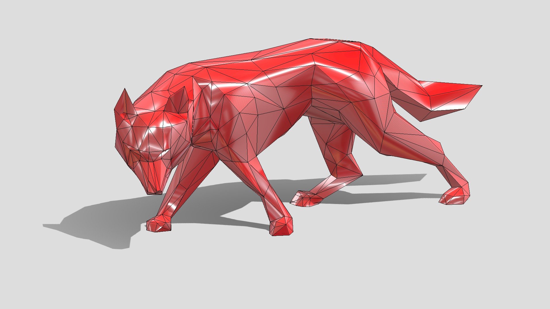 Polygon wolf - 3D model by rex_sagun25 [c83f665] - Sketchfab