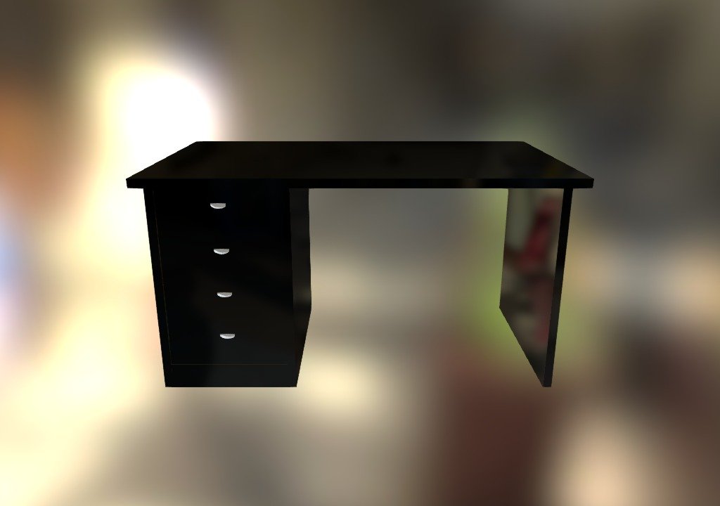 Desk 2 (Black) - 3D model by astronomy0 [c840cf9] - Sketchfab