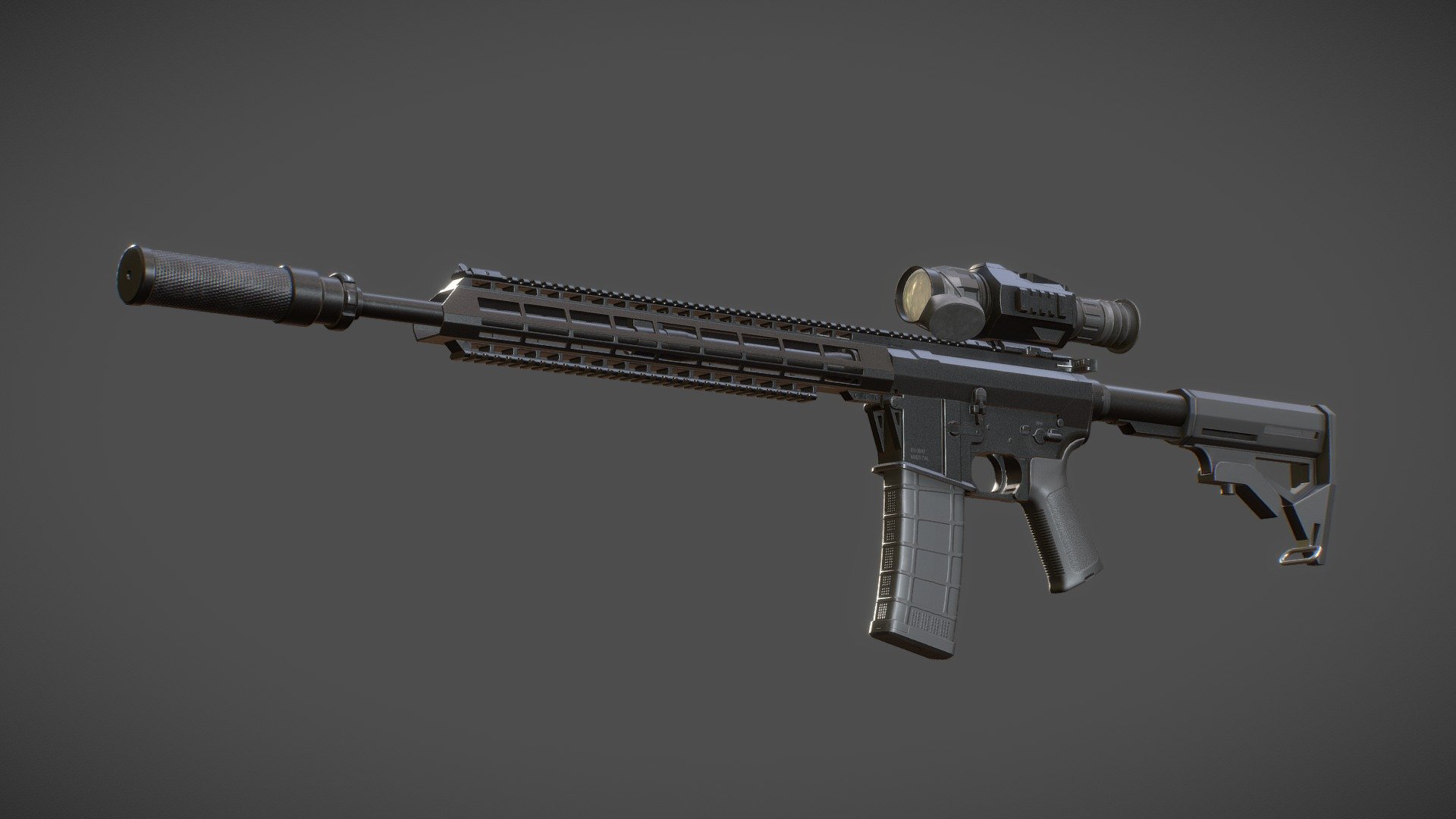 AR-15 - 3D model by blupp [c84565e] - Sketchfab