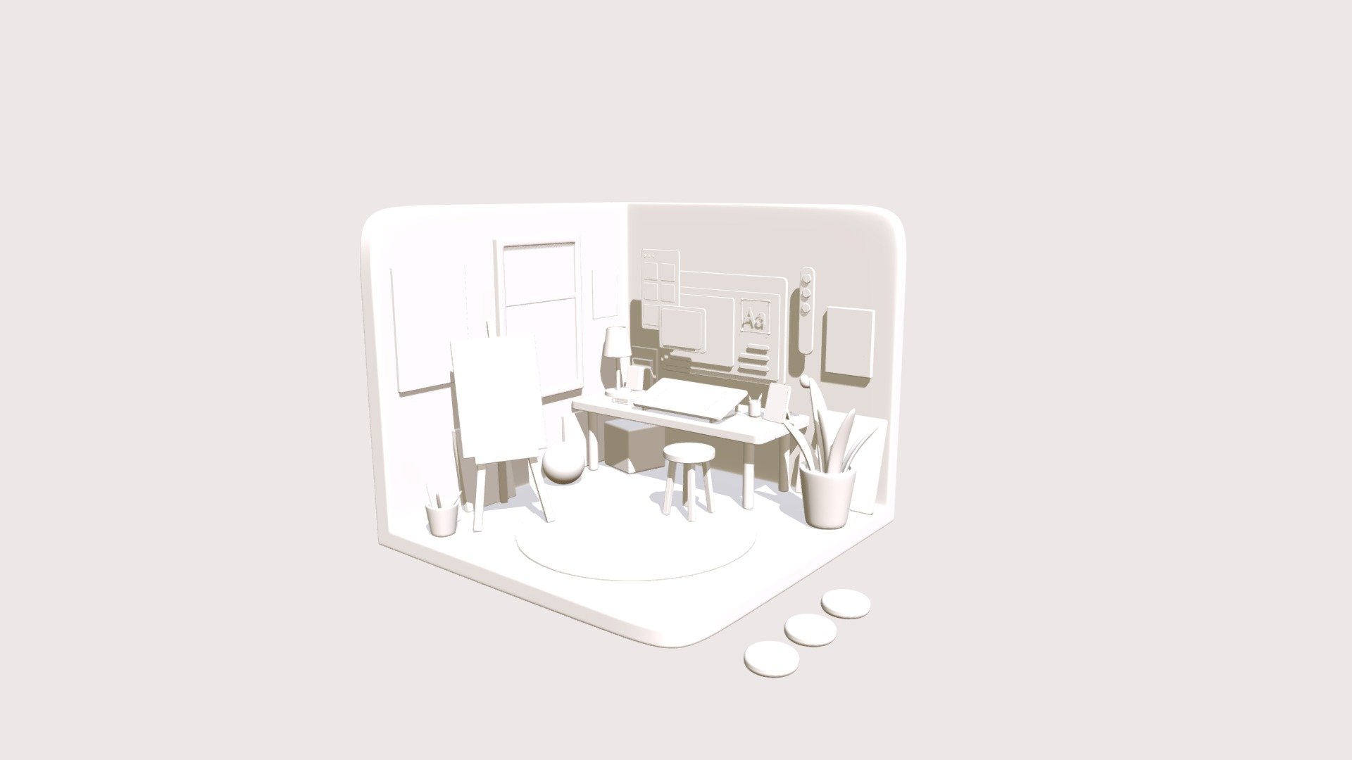 mini_room_art_copy - 3D model by marc.bentoy [c847977] - Sketchfab