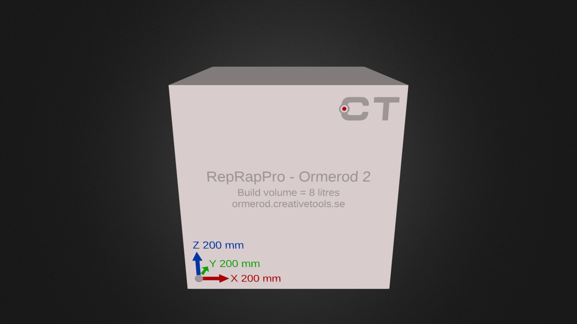 RepRapPro Ormerod 2 3D-print Build Volume - Download Free 3D model by CreativeTools [c849e68 ...