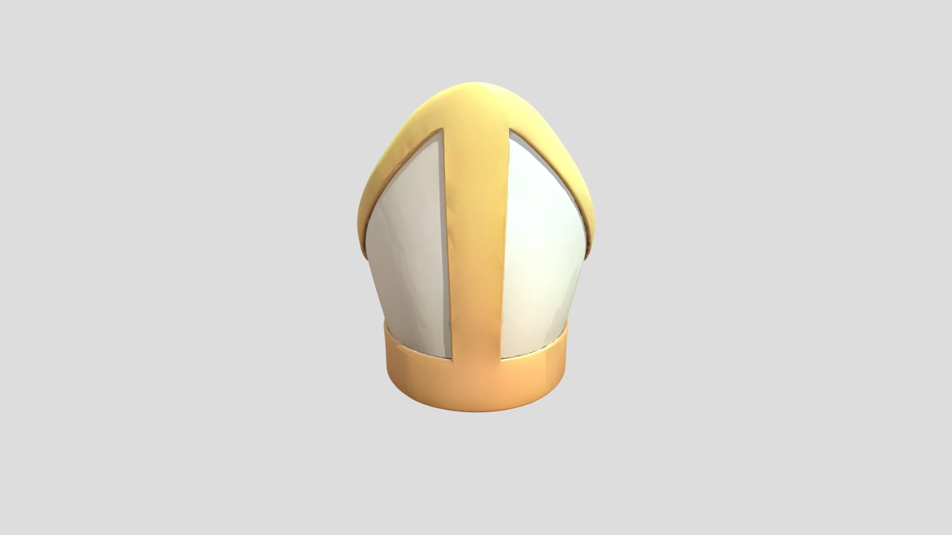 Cartoon bishop hat with gold and white colors - 3D model by dmanzellix ...
