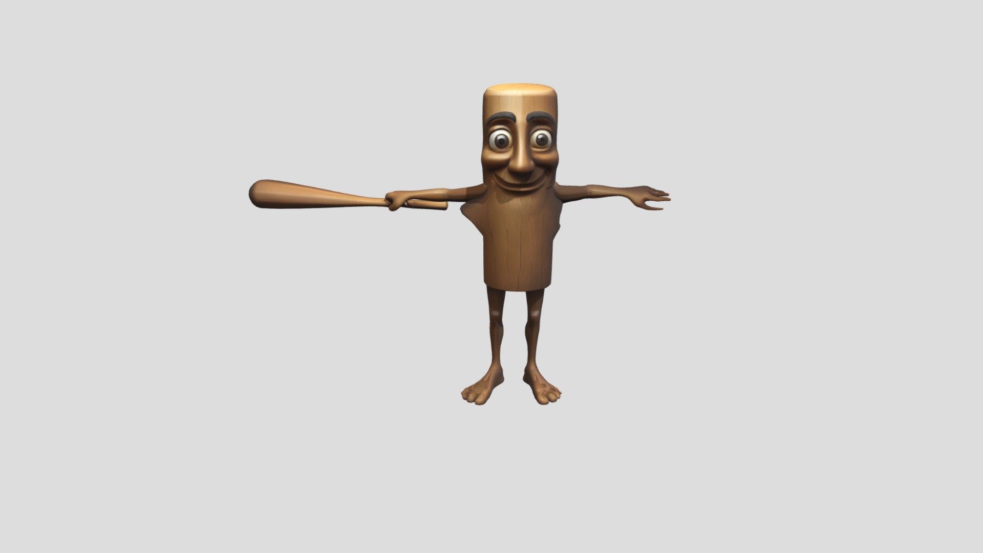 Tung Tung Tung Sahur T Pose - Download Free 3D model by 3D by Renato👽🎅 ...