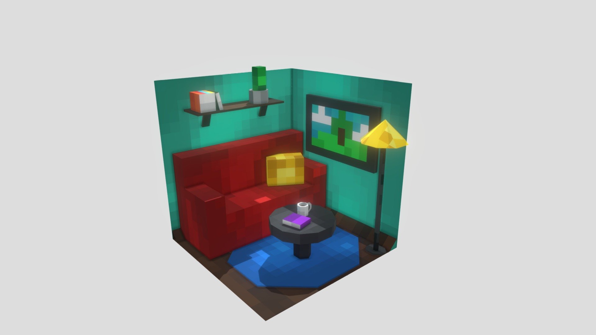 Small simple living room - Download Free 3D model by ewige_Gegenwart ...