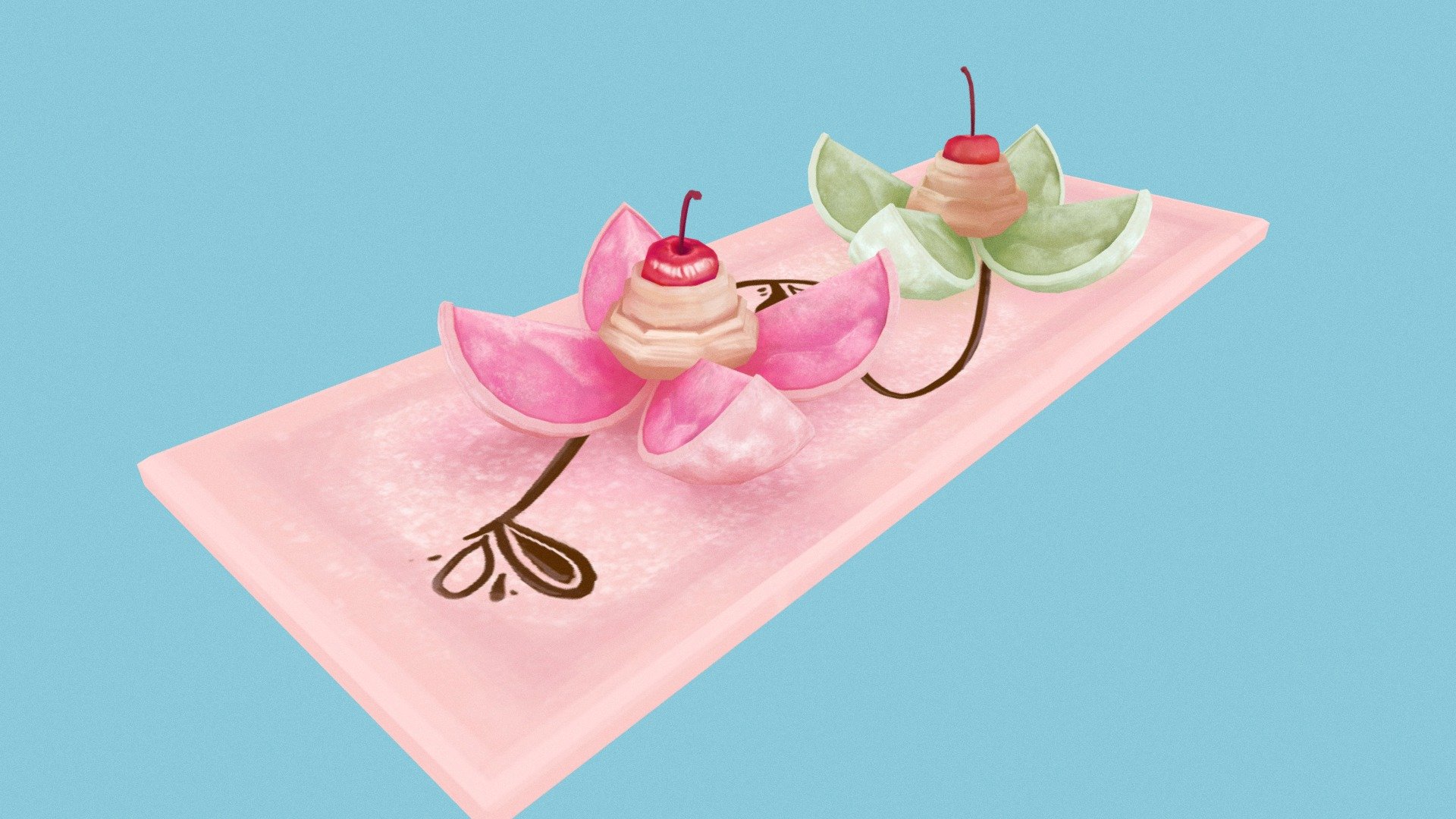 Mochi Ice Cream - 3D model by Mariana (@frozenflights) [c850e31 ...